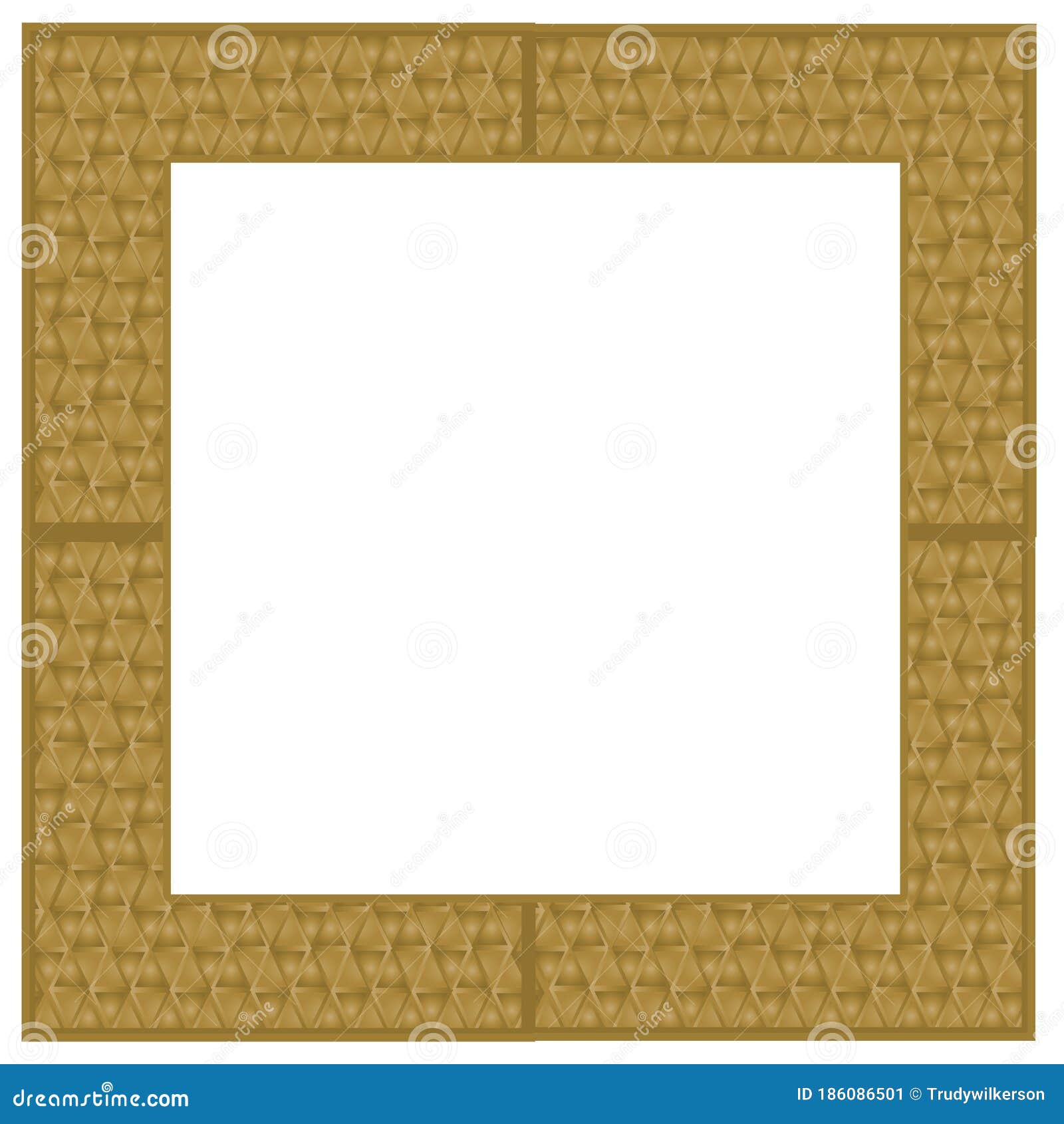 Abstract Graphic Honeycomb Square Frame Background in Gold Tones Stock ...