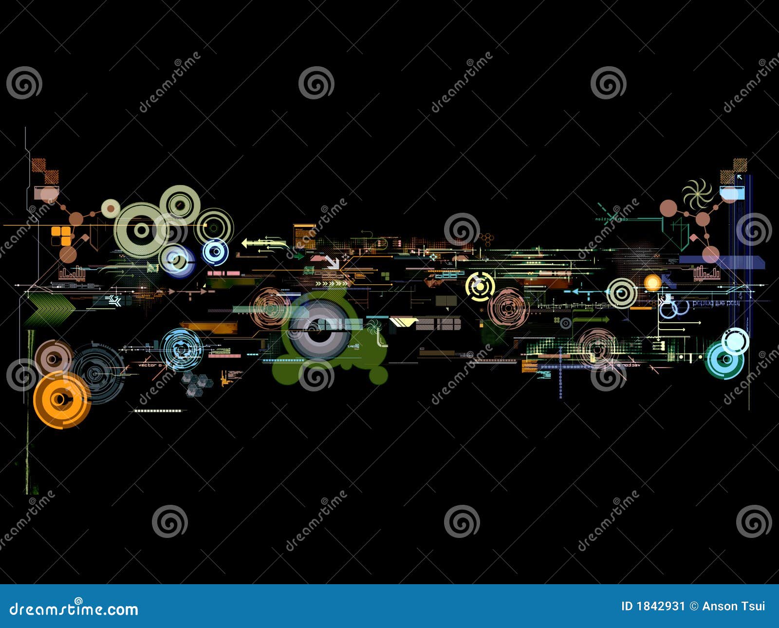 Abstract graphic montage stock illustration. Illustration of color ...