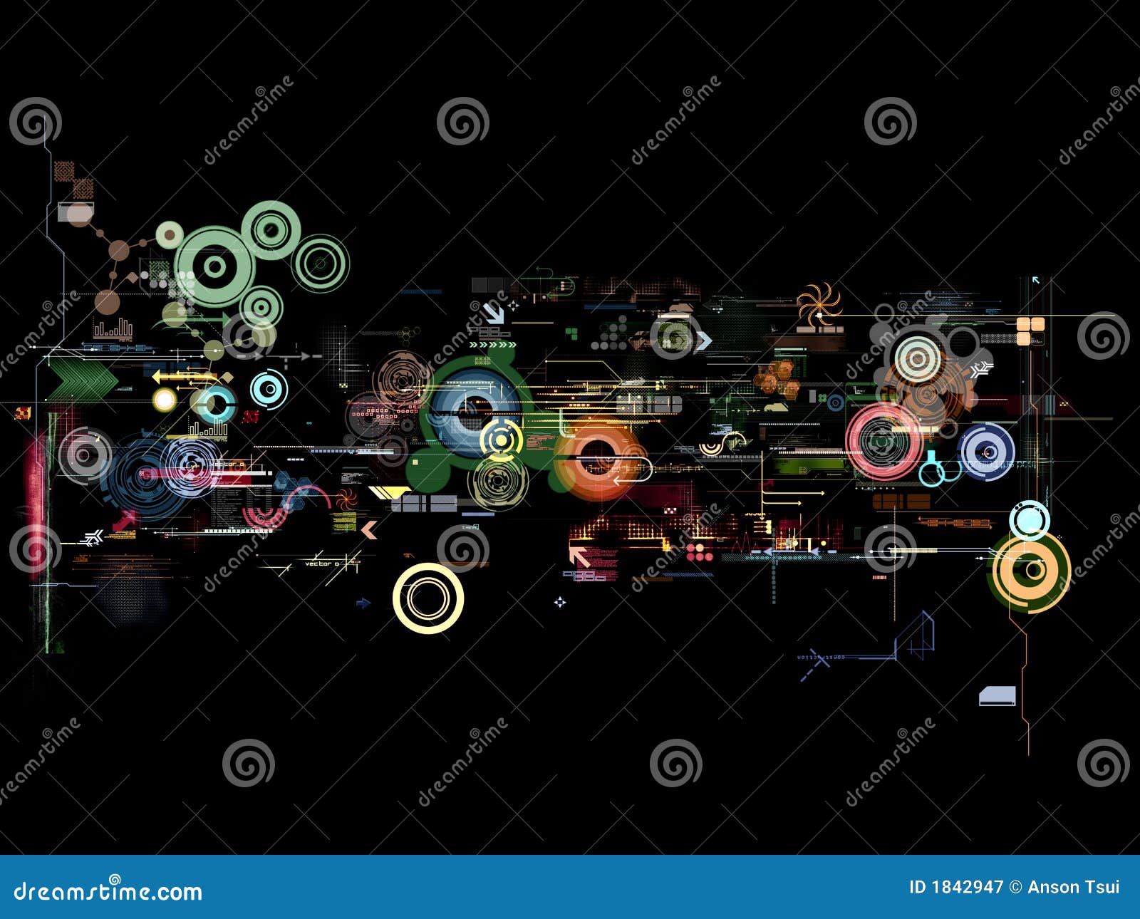 Abstract graphic montage stock illustration. Illustration of gradient ...