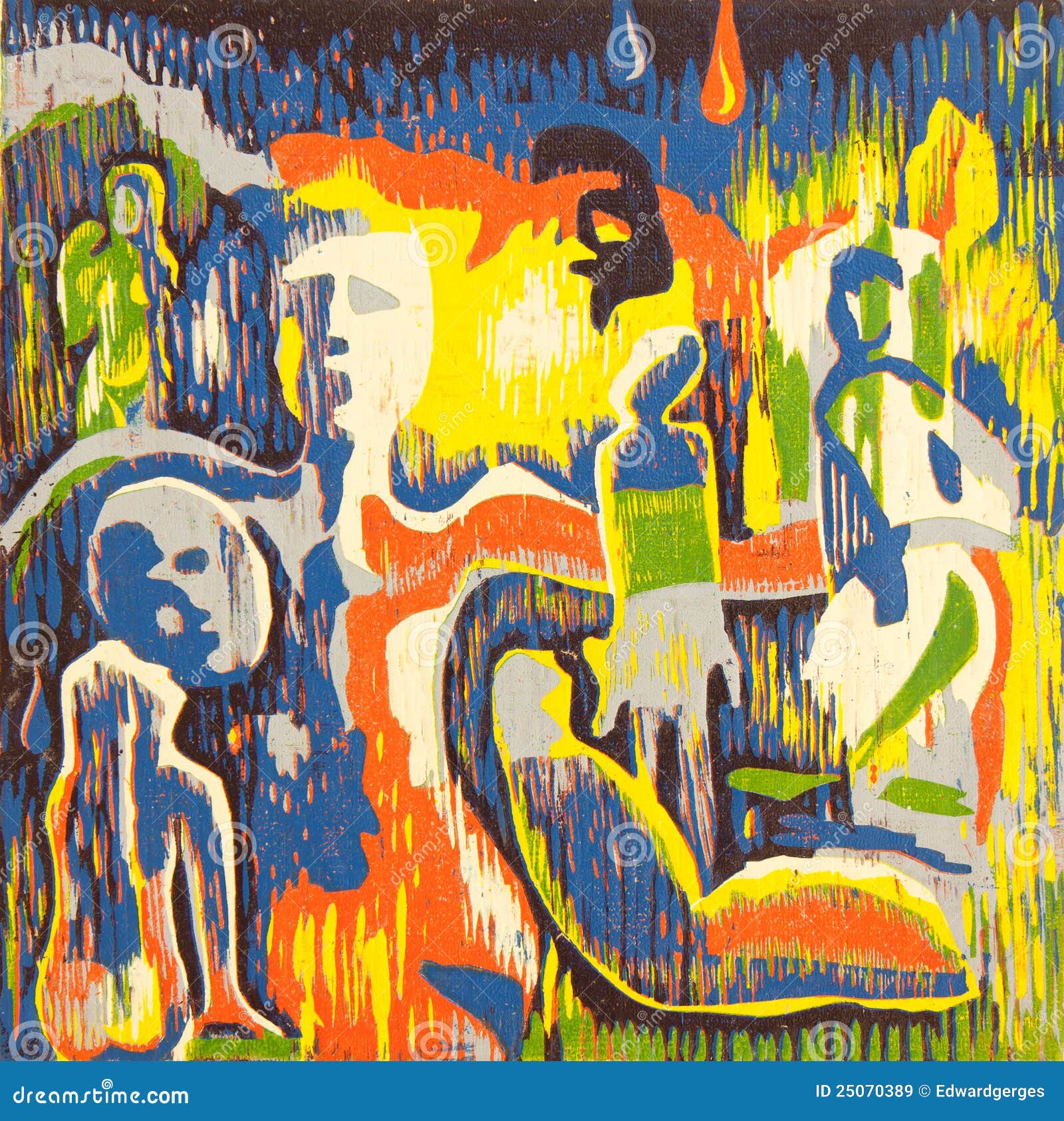 Abstract Graphic Printing Art Stock Image - Image of blue, traditional ...