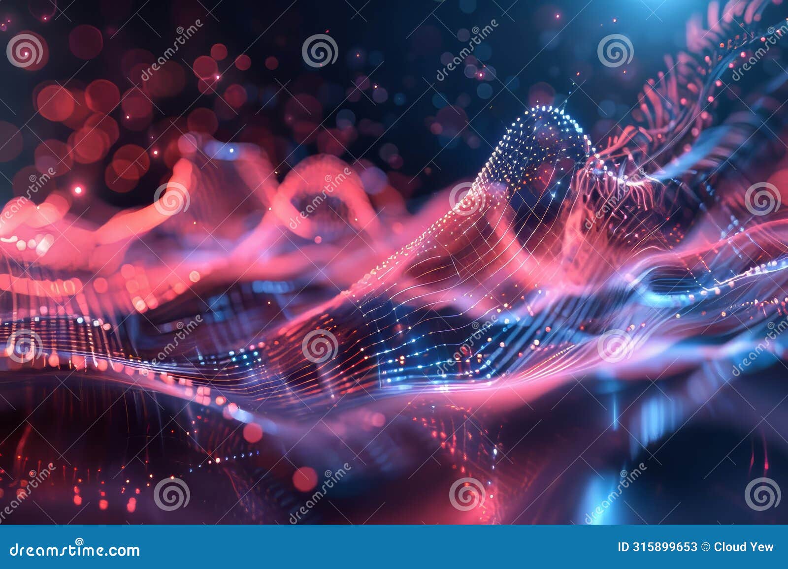 Abstract Graphic Representation of Sound Waves in a Mesmerizing Visual ...