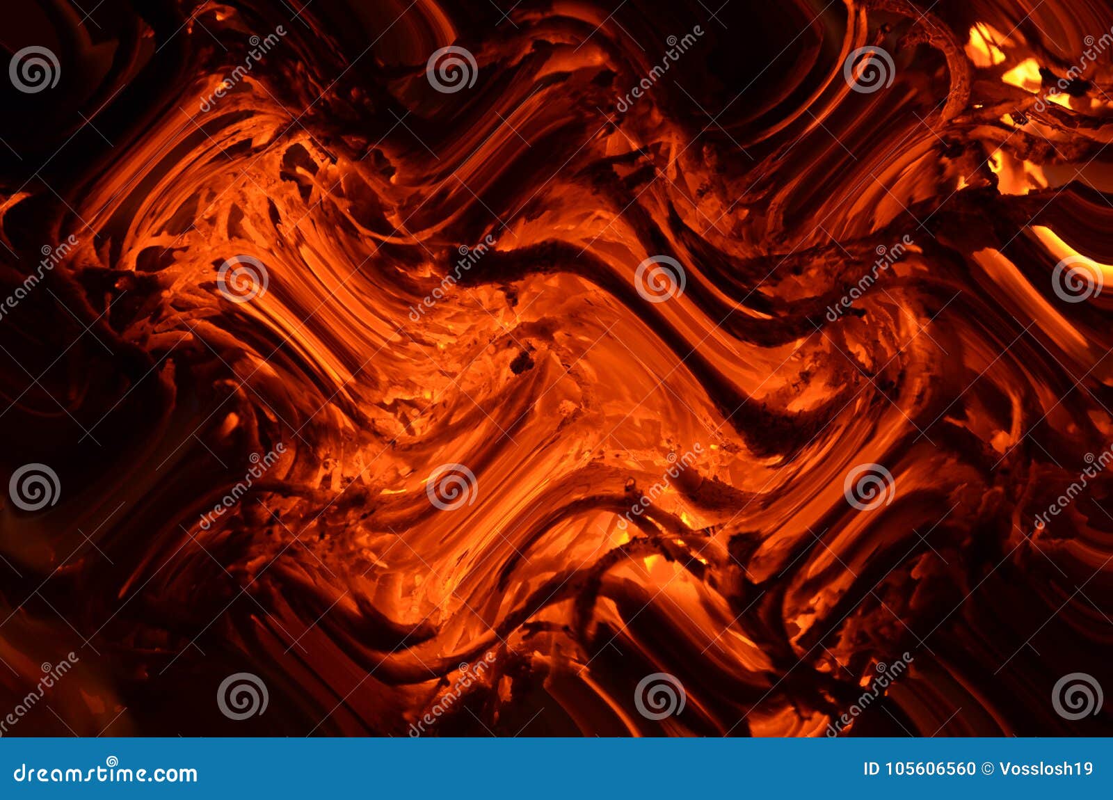 Abstract Graphic Resource in a Fiery Color. Stock Illustration ...