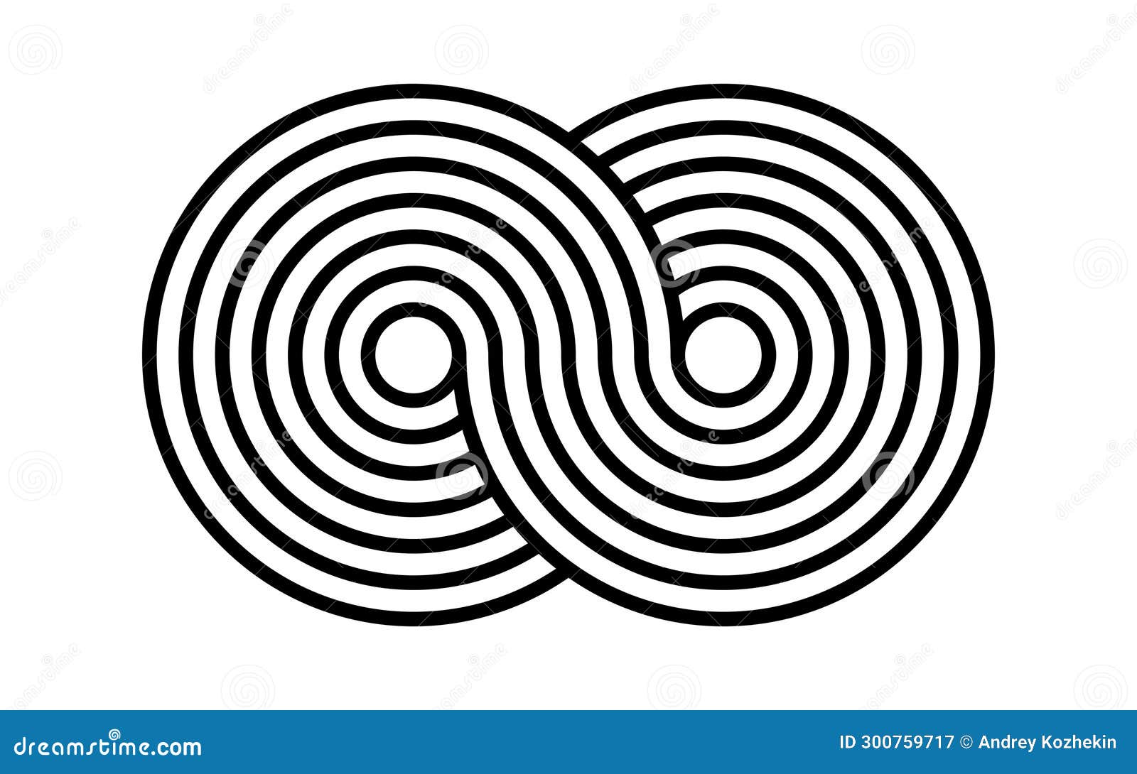 Abstract Graphic Sign Isolated on White Background. Infinity Symbol ...