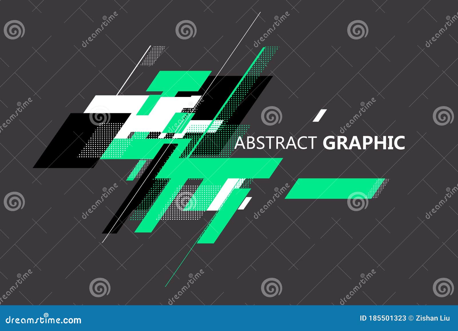 Abstract Graphic Stacked in Geometric Shapes Stock Vector ...