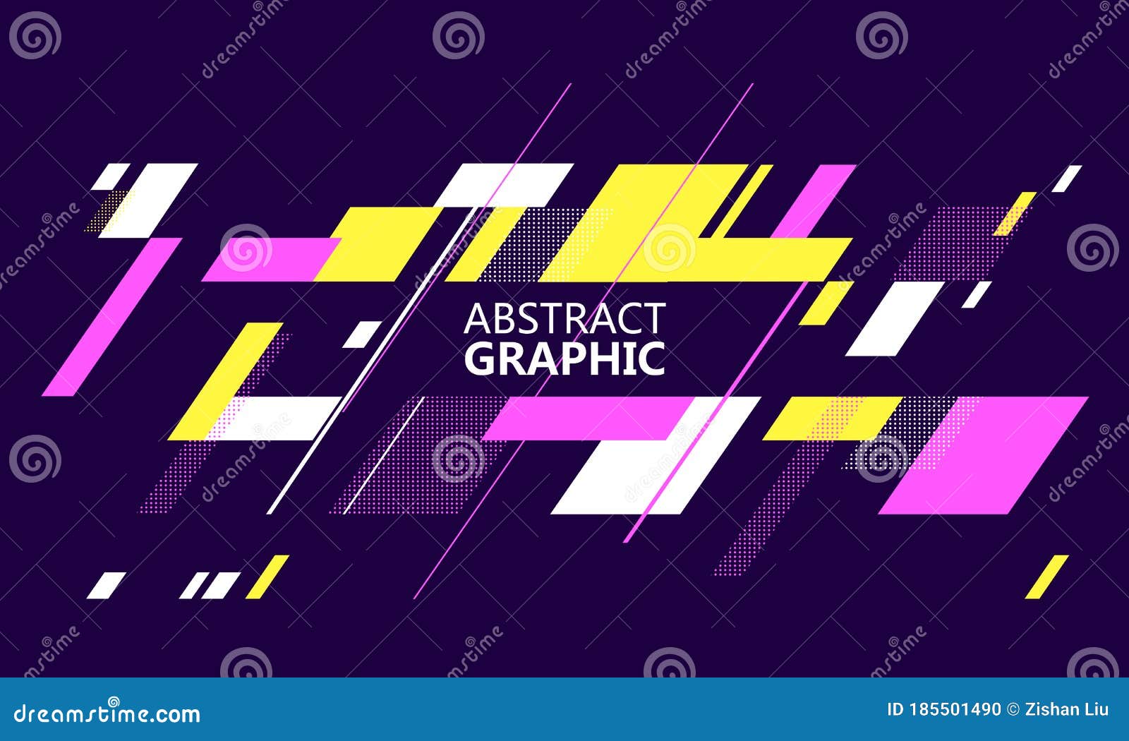 Abstract Graphic Stacked in Geometric Shapes Stock Vector ...