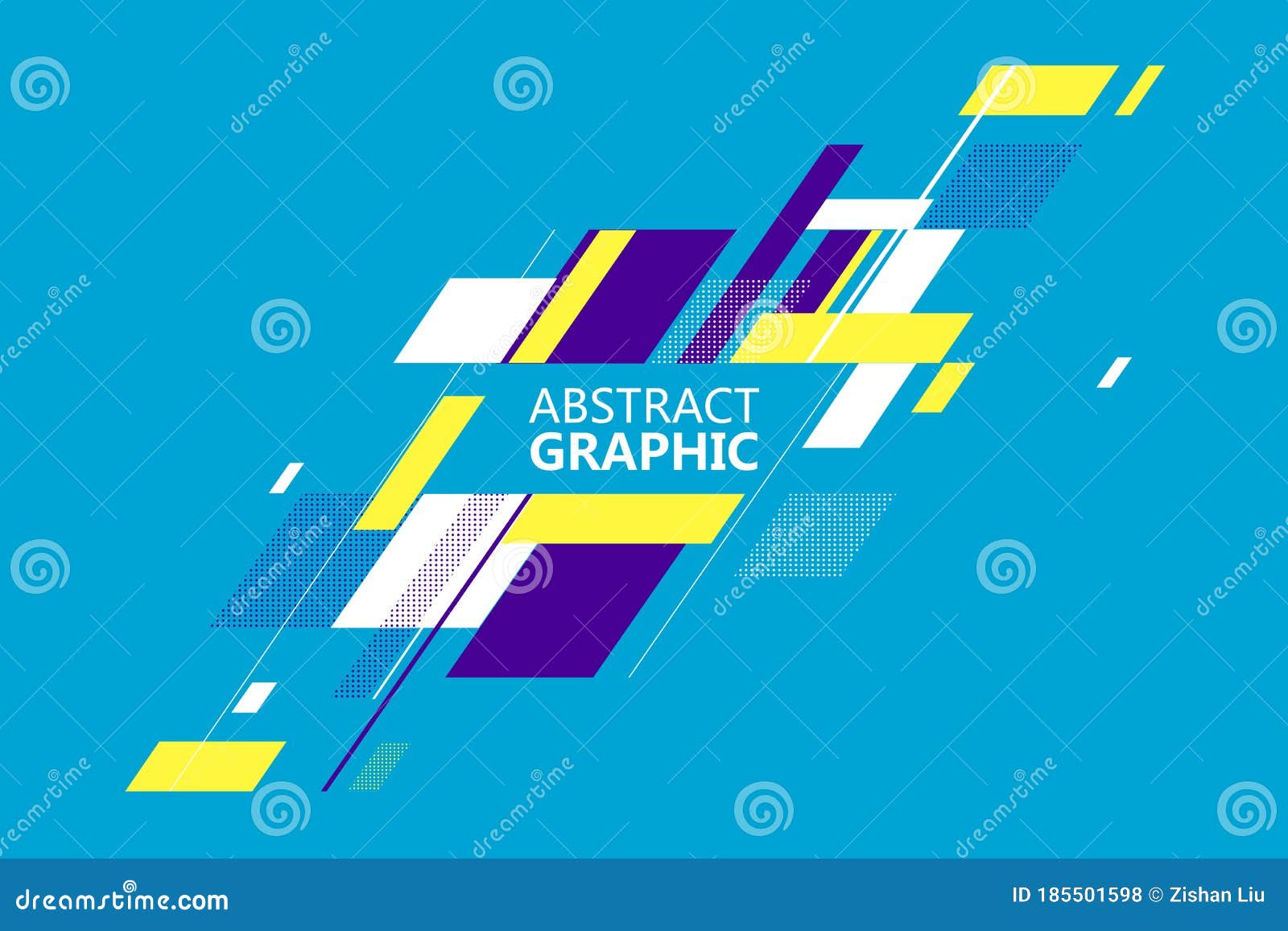 Abstract Graphic Stacked in Geometric Shapes Stock Vector ...