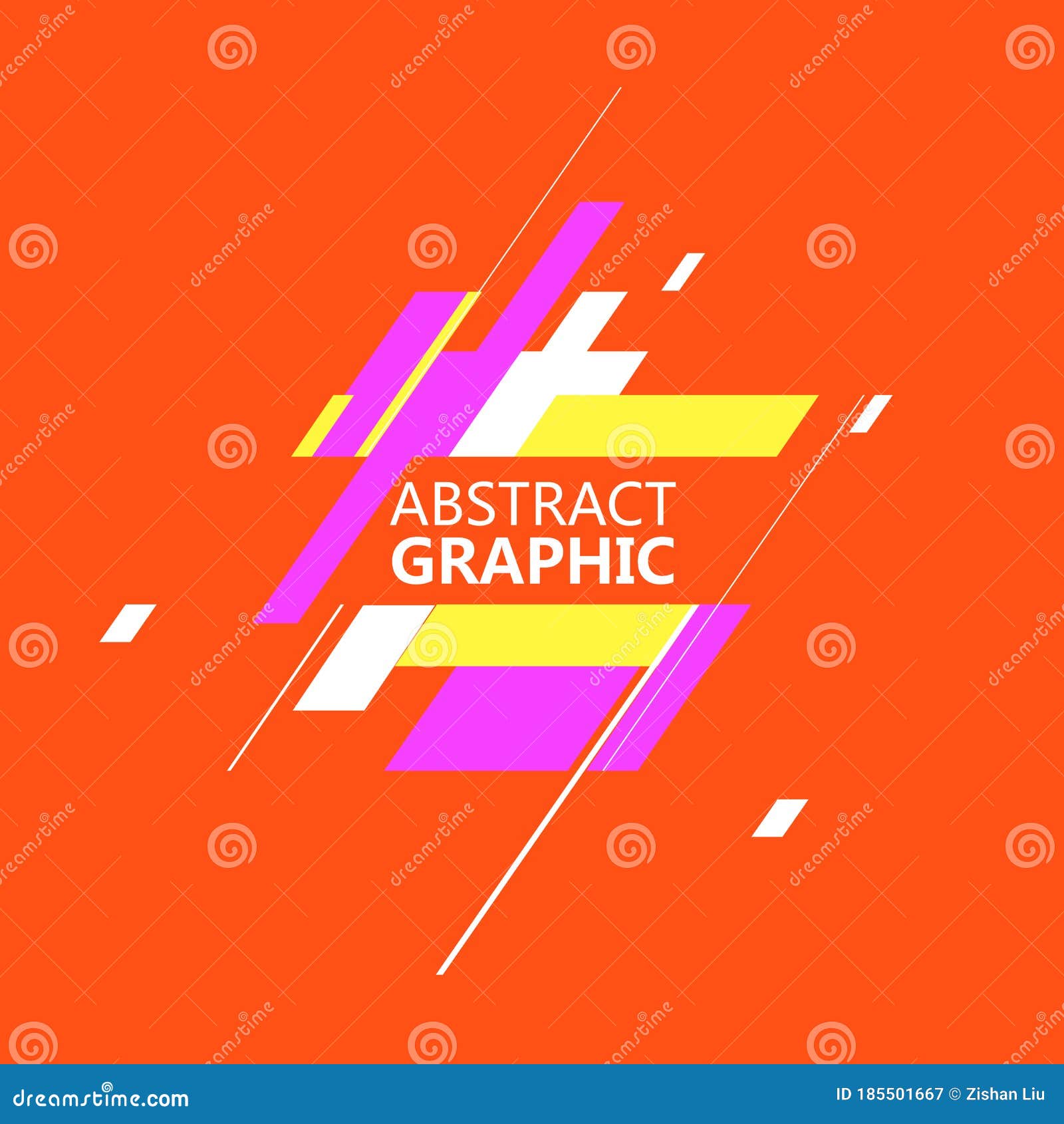 Abstract Graphic Stacked in Geometric Shapes Stock Vector ...