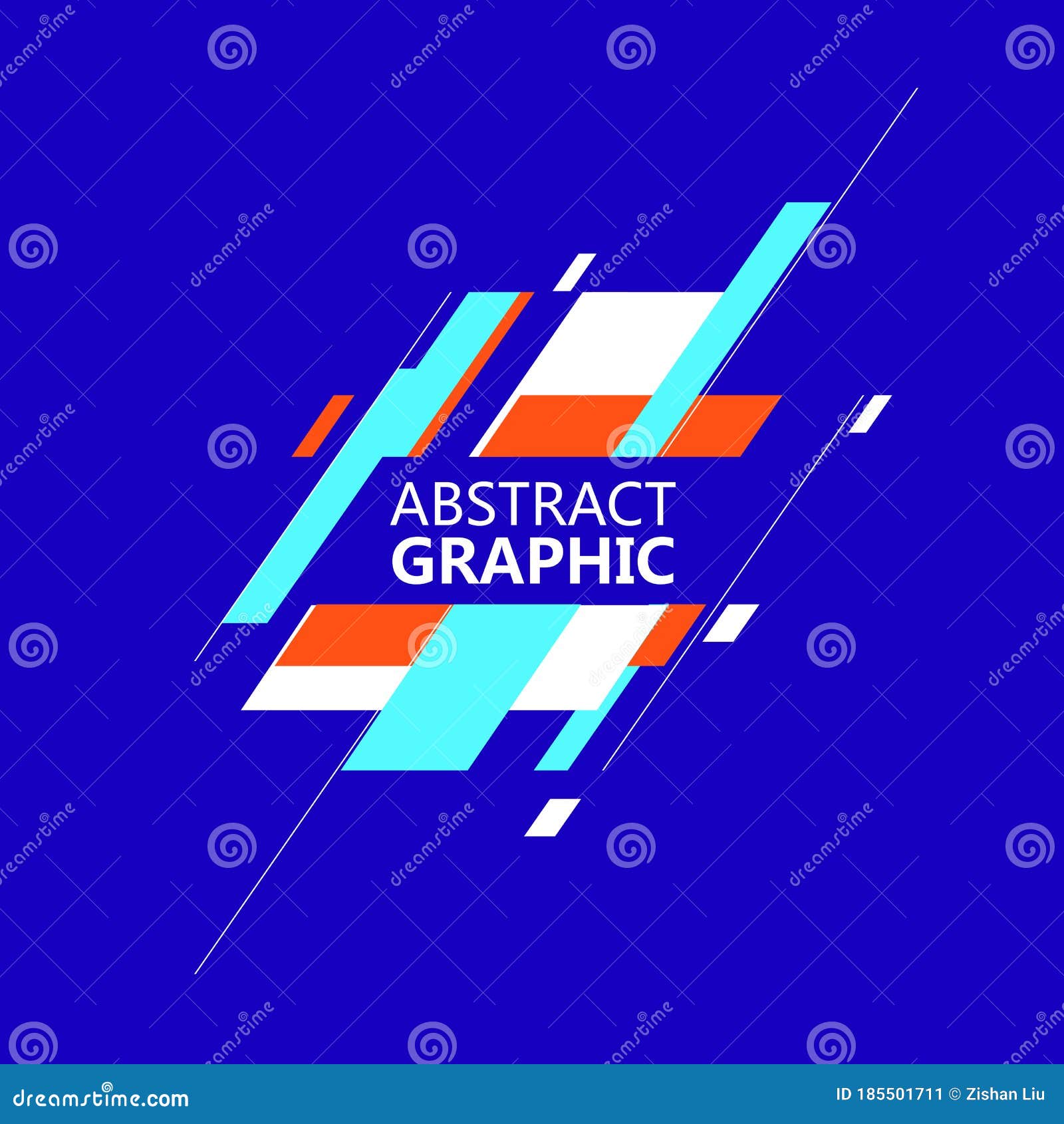 Abstract Graphic Stacked in Geometric Shapes Stock Vector ...