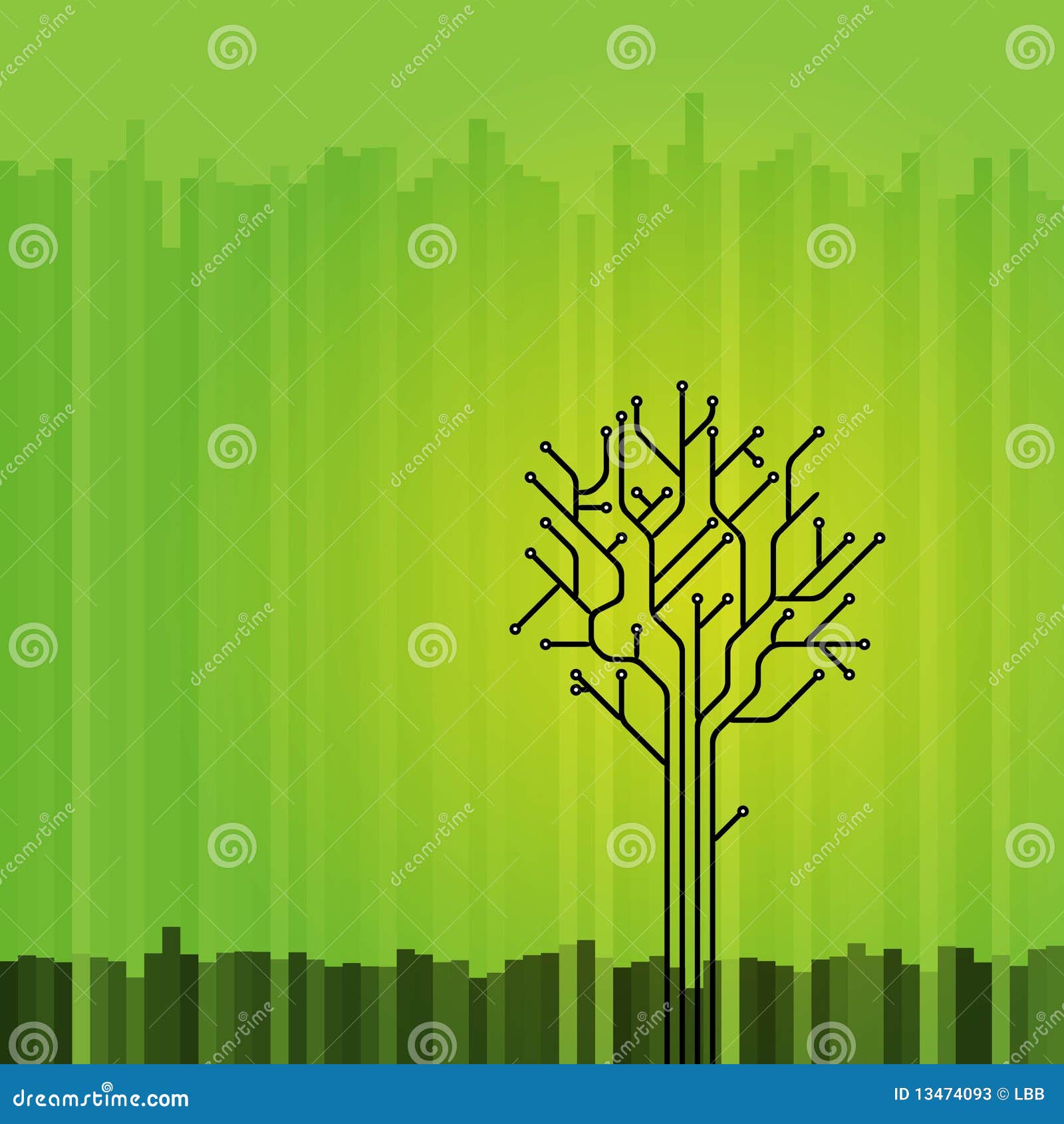 Abstract graphic tree stock vector. Illustration of route - 13474093