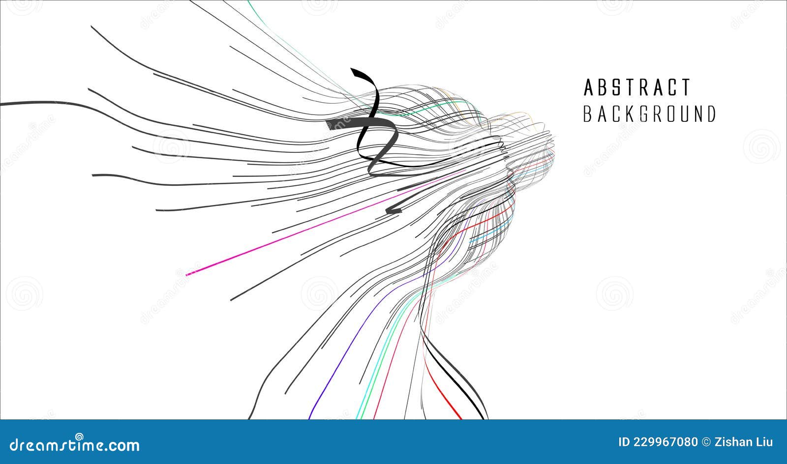 Abstract Graphics Composed of Streamlines Stock Vector - Illustration ...