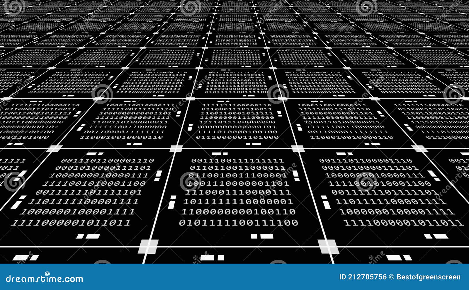 Abstract Graphics Technology Background in White - Blocks of Binary ...