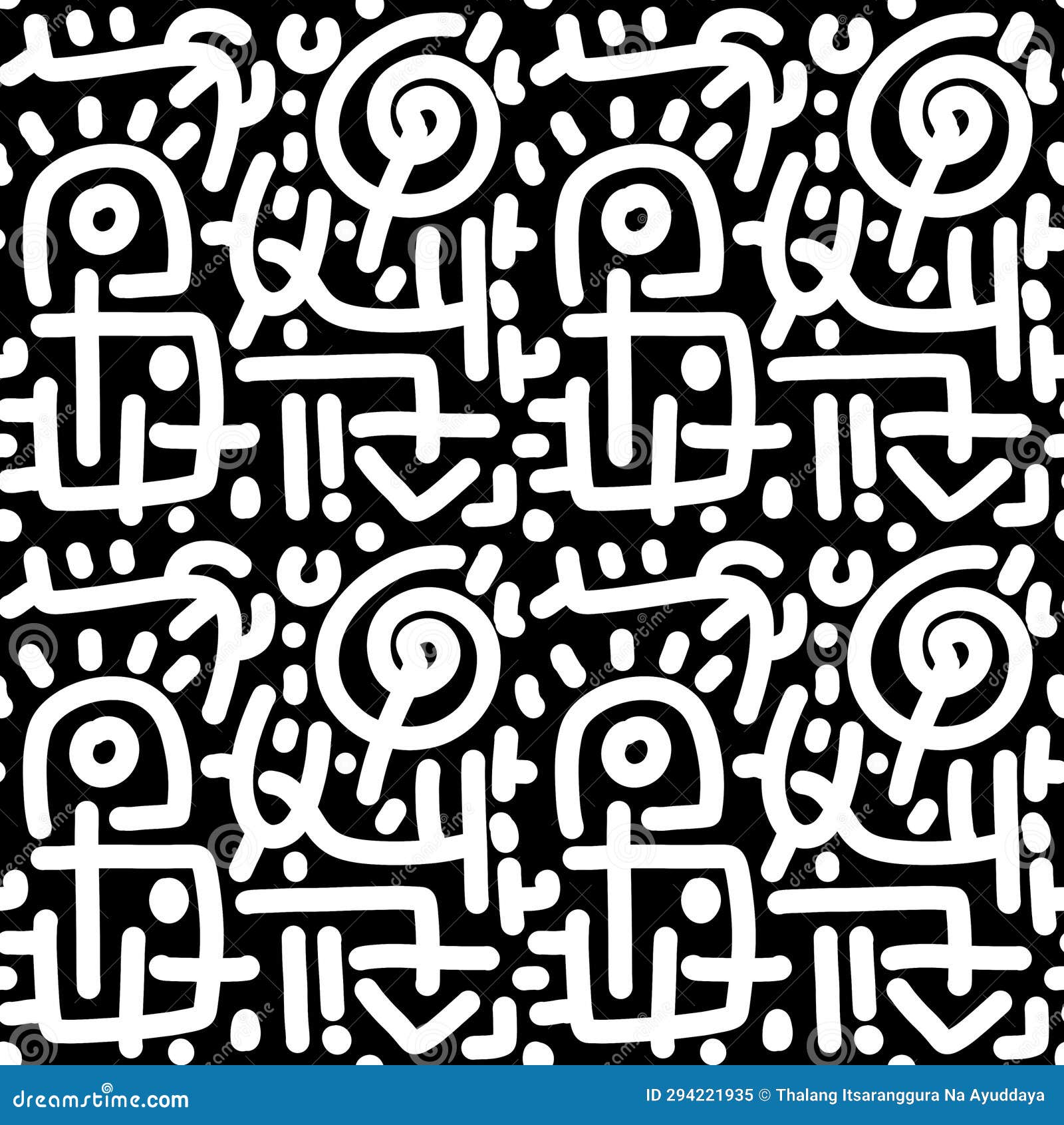 Abstract Graphics of Versatile Seamless Patterns Stock Illustration ...