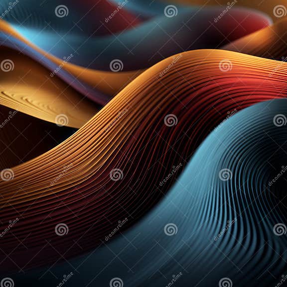 Abstract Graphics Waves 3d Background Stock Illustration - Illustration ...