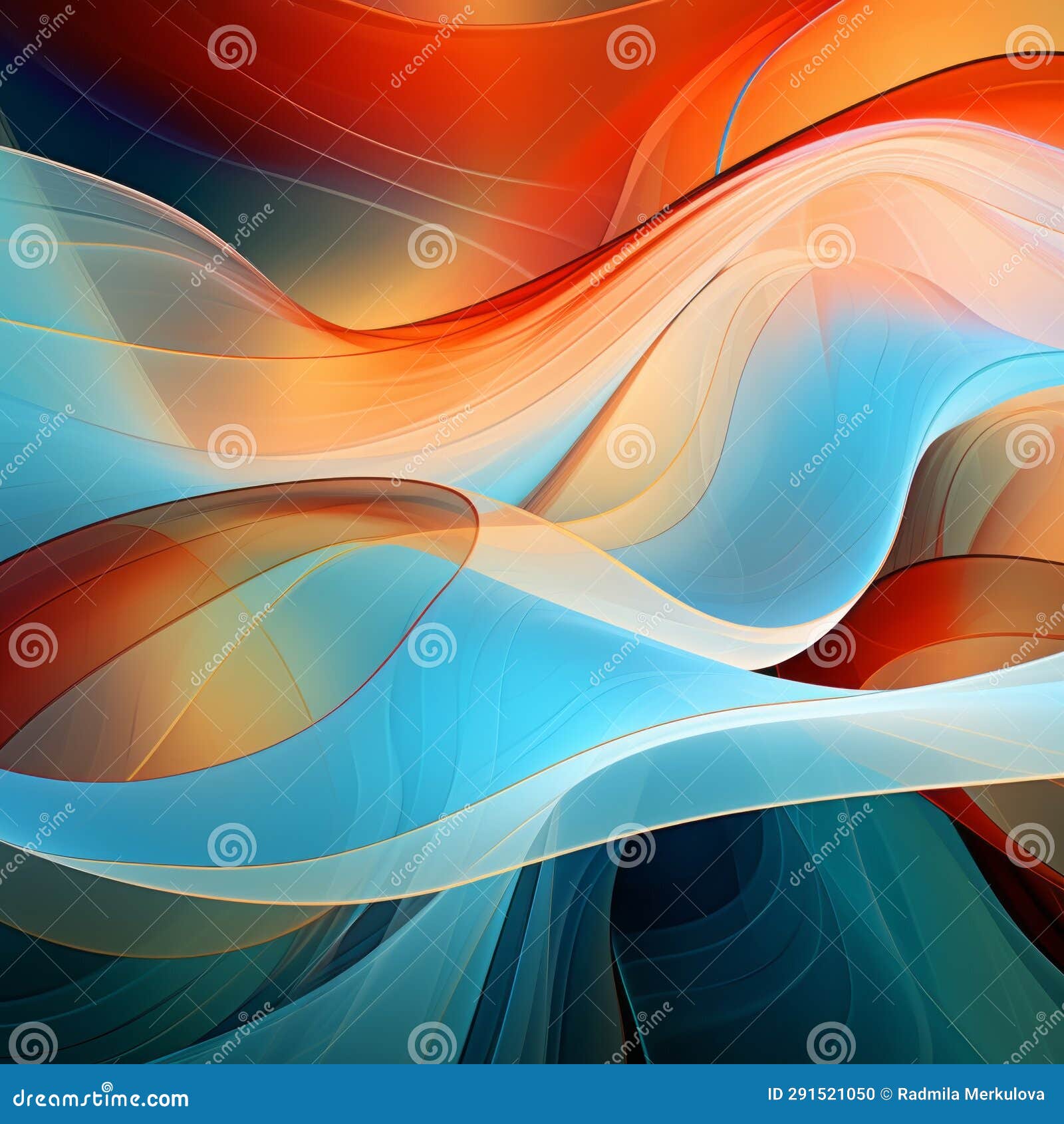 Abstract Graphics Waves and Lines in Abstract Style 3d Stock ...