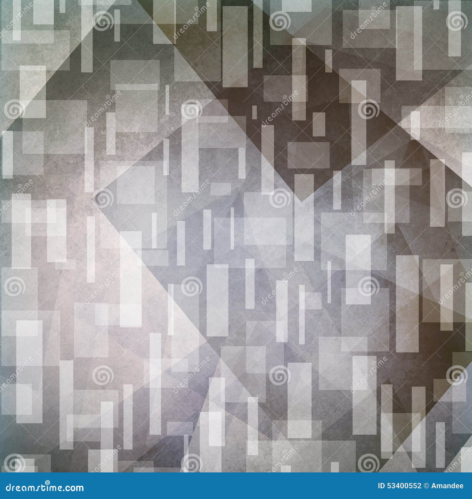 Abstract Gray Background. Artsy Rectangles and Triangle Shapes in ...
