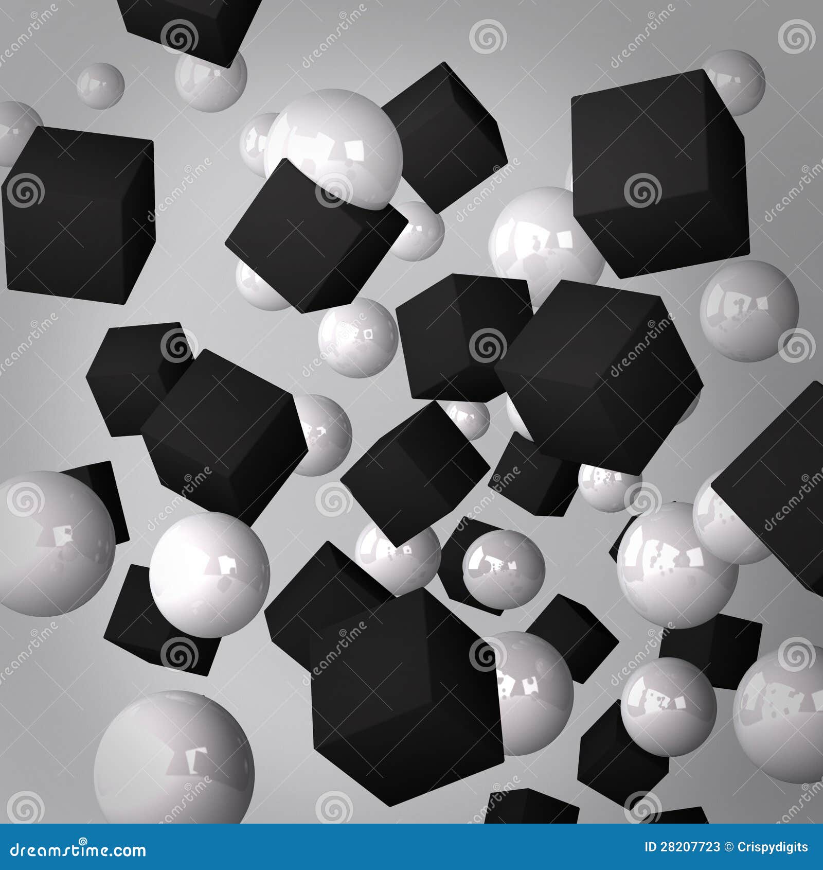 Abstract Gray Background Made of Black Cubes and White Spheres Stock ...