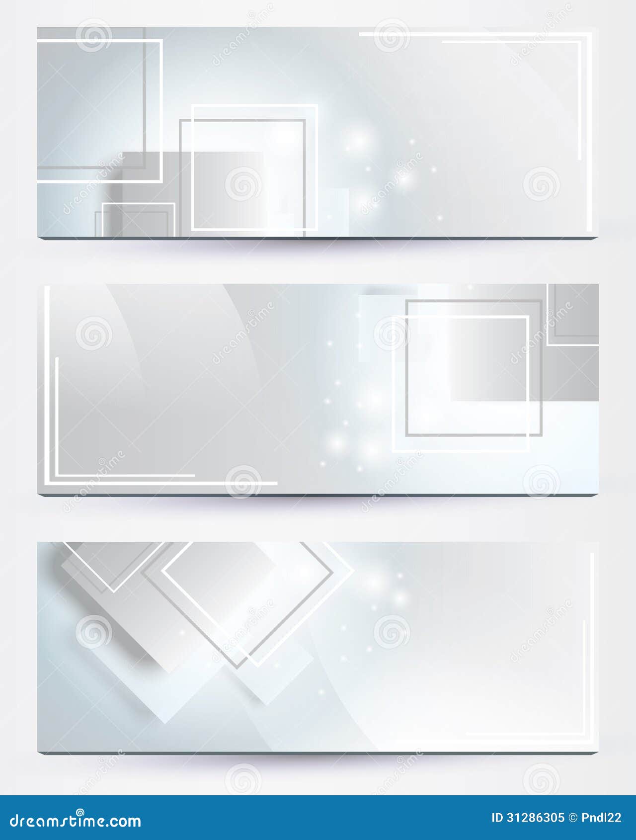 Abstract gray banner set stock vector. Illustration of futuristic ...