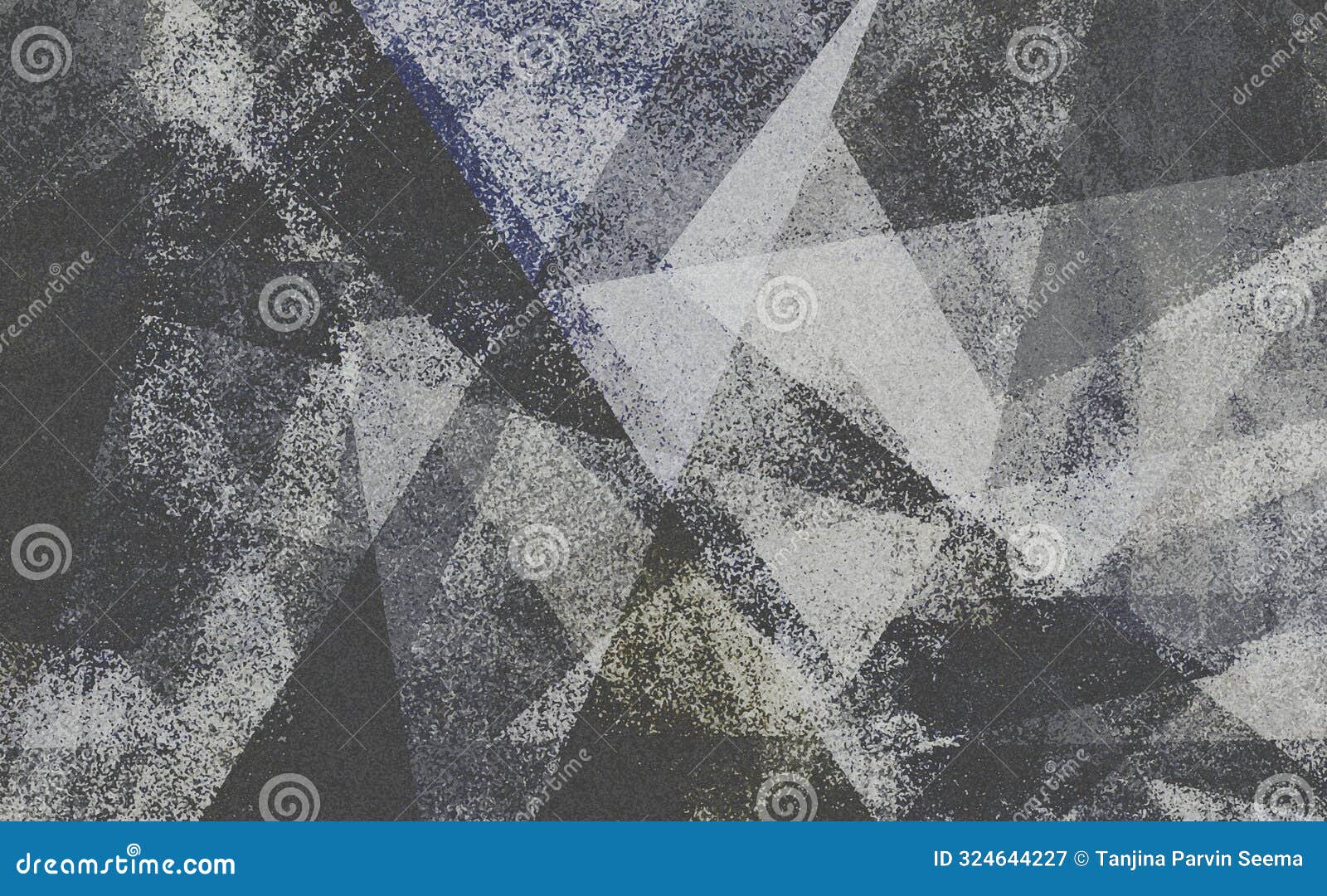 Abstract Gray Black Background with Random Geometric Triangle Pattern ...