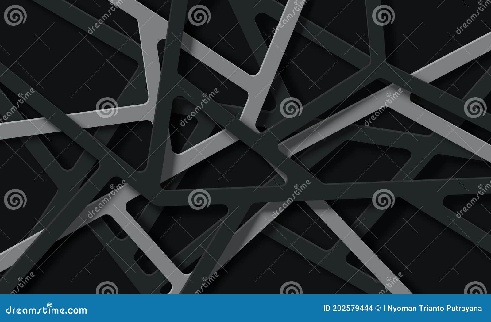 Abstract Gray and Black Technology Line Overlapping with Shadows Stock Vector - Illustration of ...
