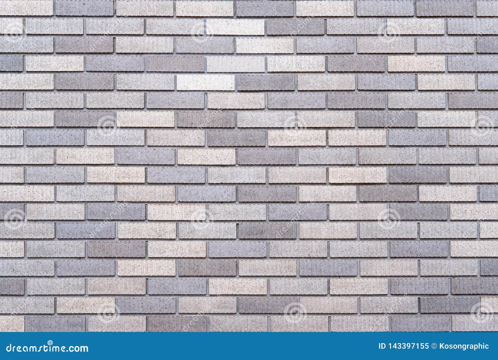 Abstract Gray Brick Wall Texture Background. Horizontal View of Masonry ...