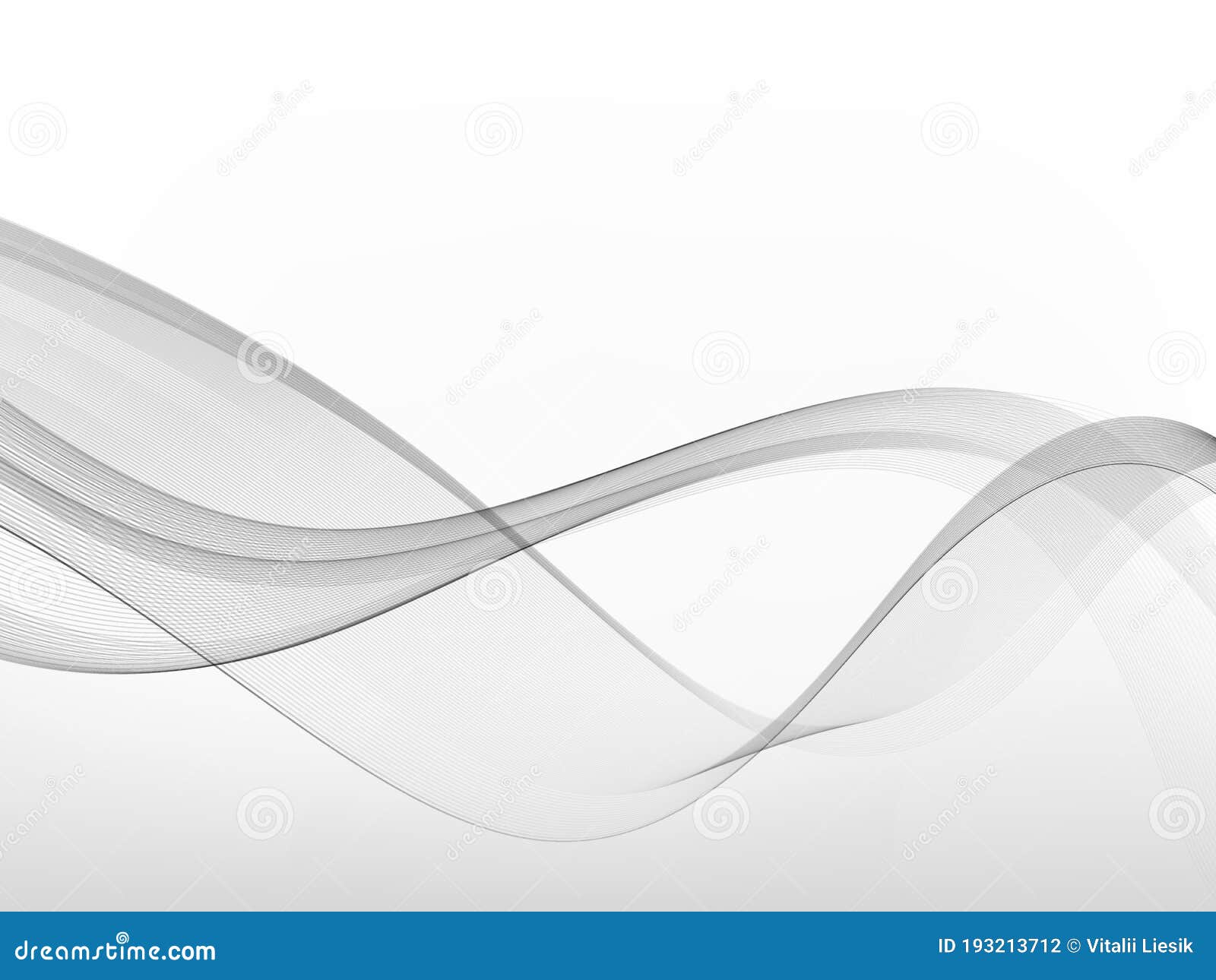 Abstract Gray Color Wave Design Element. Grey Wave. Gray Smoke Wave ...