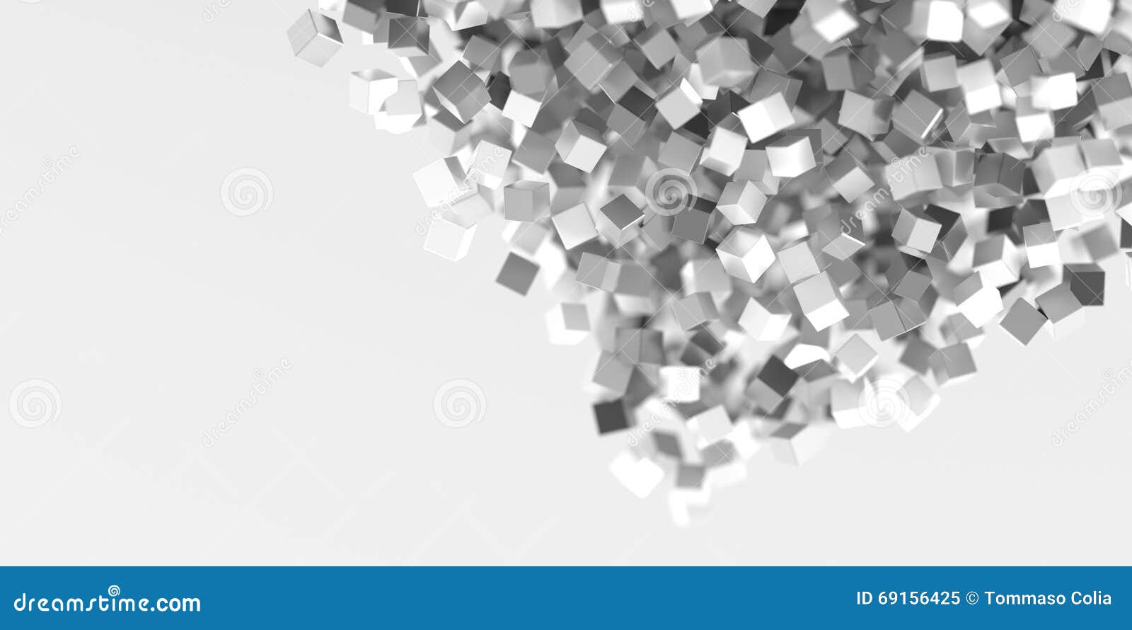 Abstract Gray Cubes Three Dimensional Background Stock Image - Image of ...