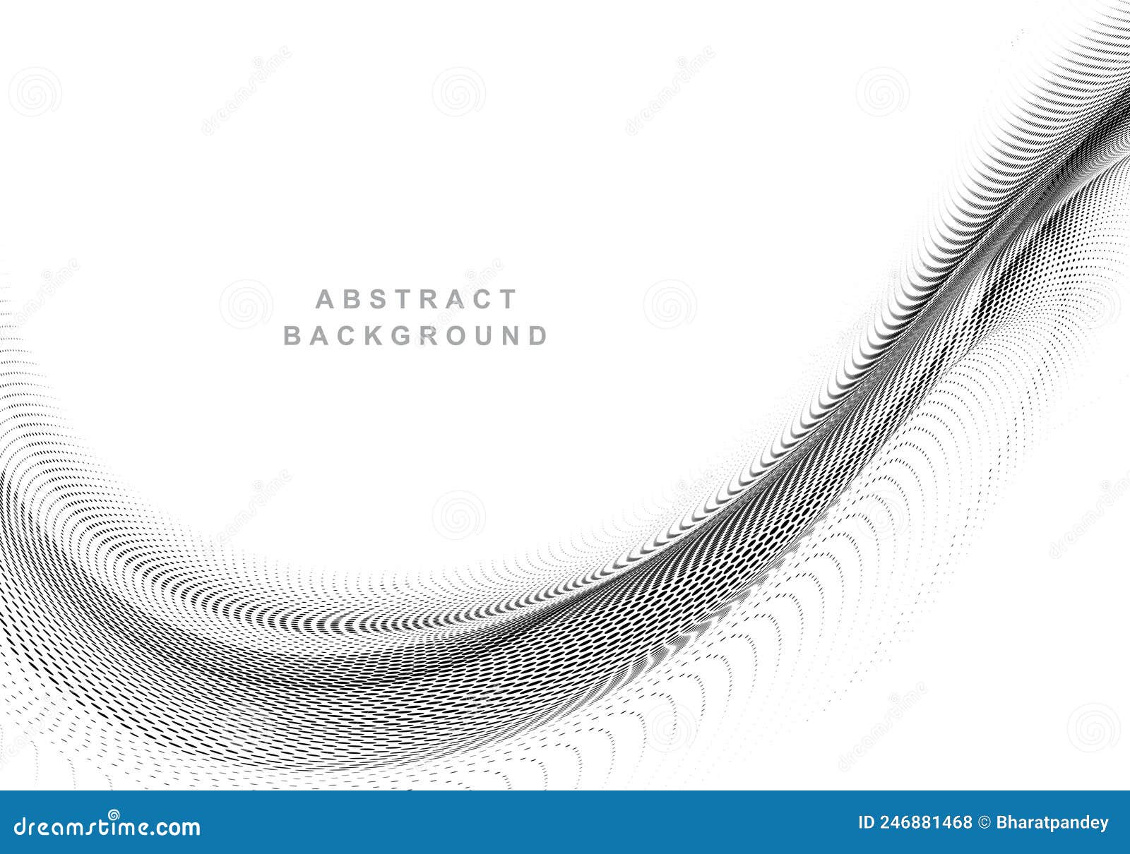 Abstract Gray Dotted Flowing Technology Wave Background Stock ...