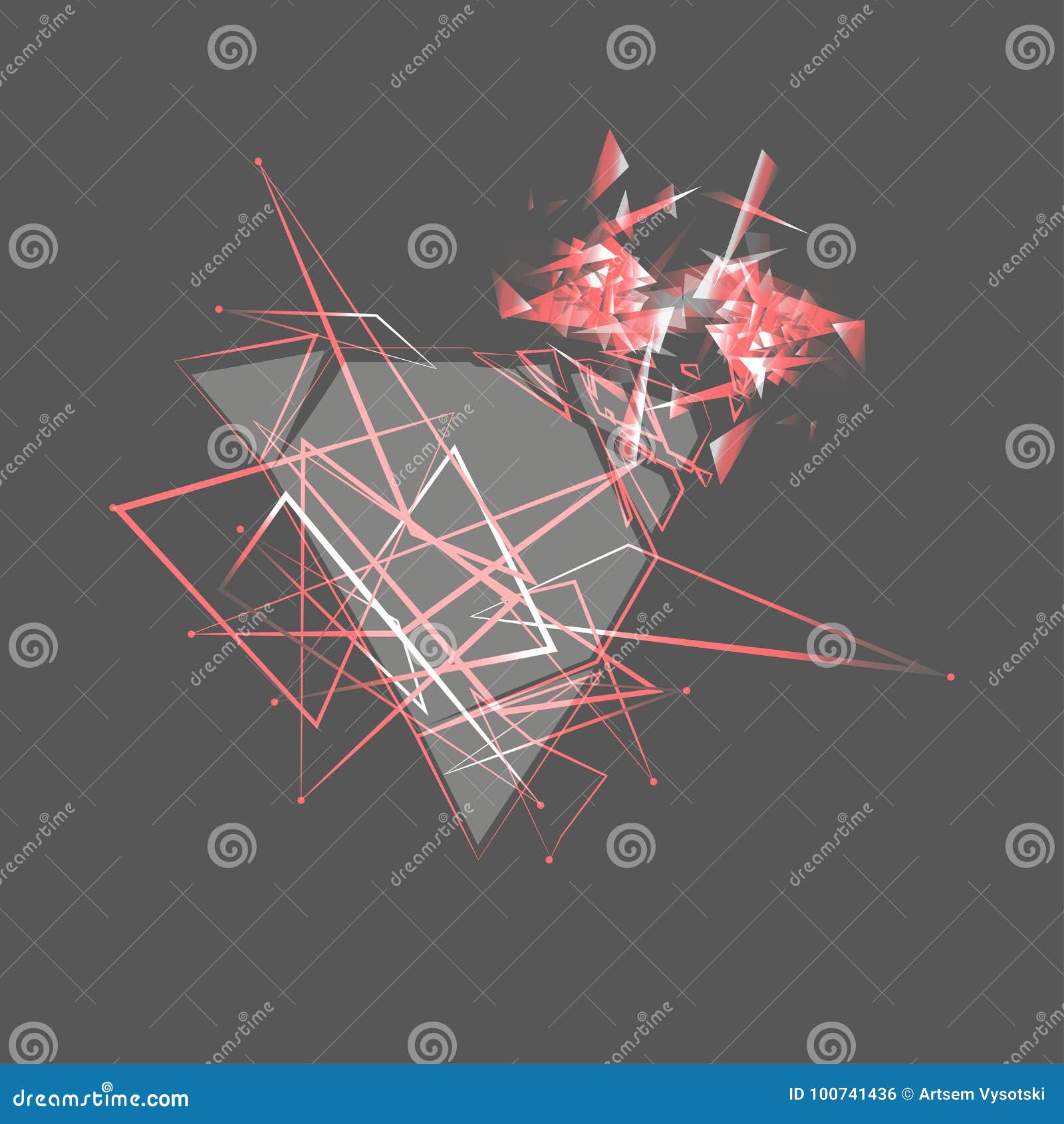 Abstract Gray Explosion. Geometric Background Stock Vector ...