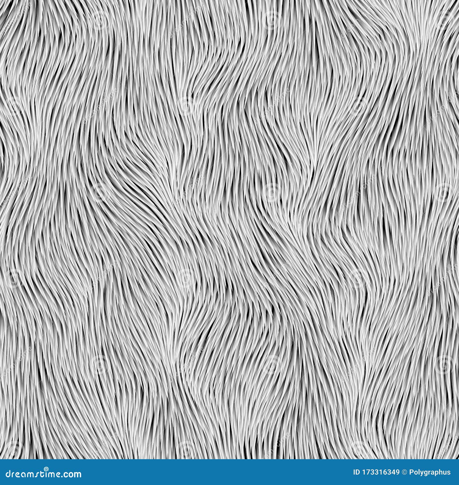 Abstract Gray Fur Pattern. Vector Seamless Background Stock Vector ...