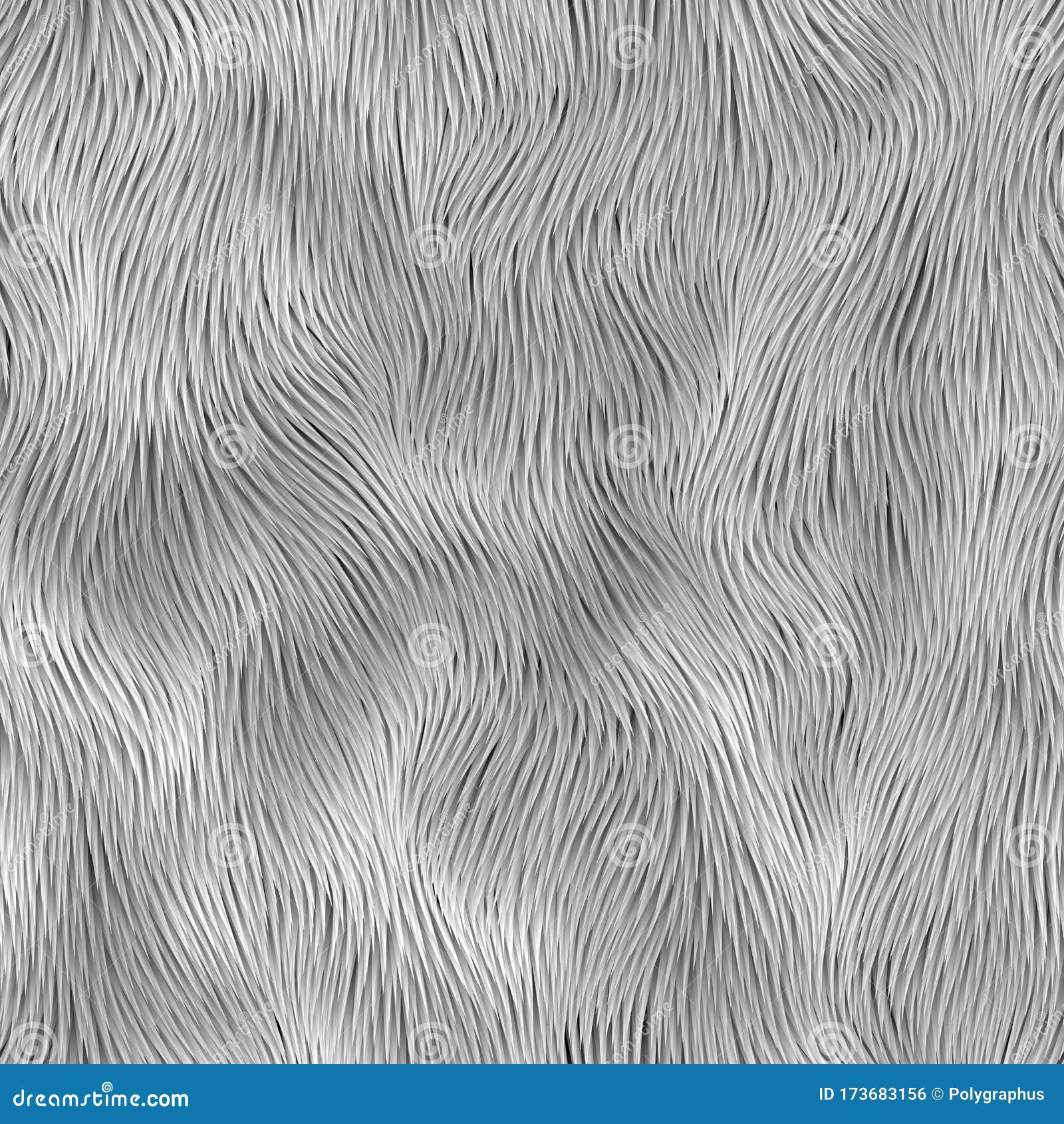 Abstract Gray Fur Pattern. Vector Seamless Background Stock Vector ...