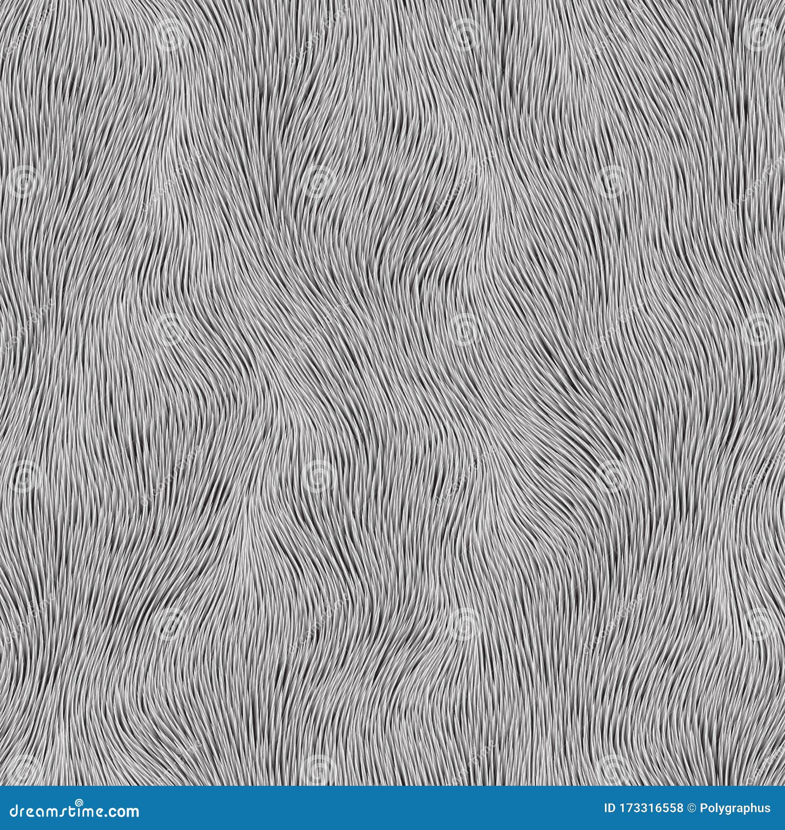 Abstract Gray Fur Pattern. Vector Seamless Background Stock Vector ...