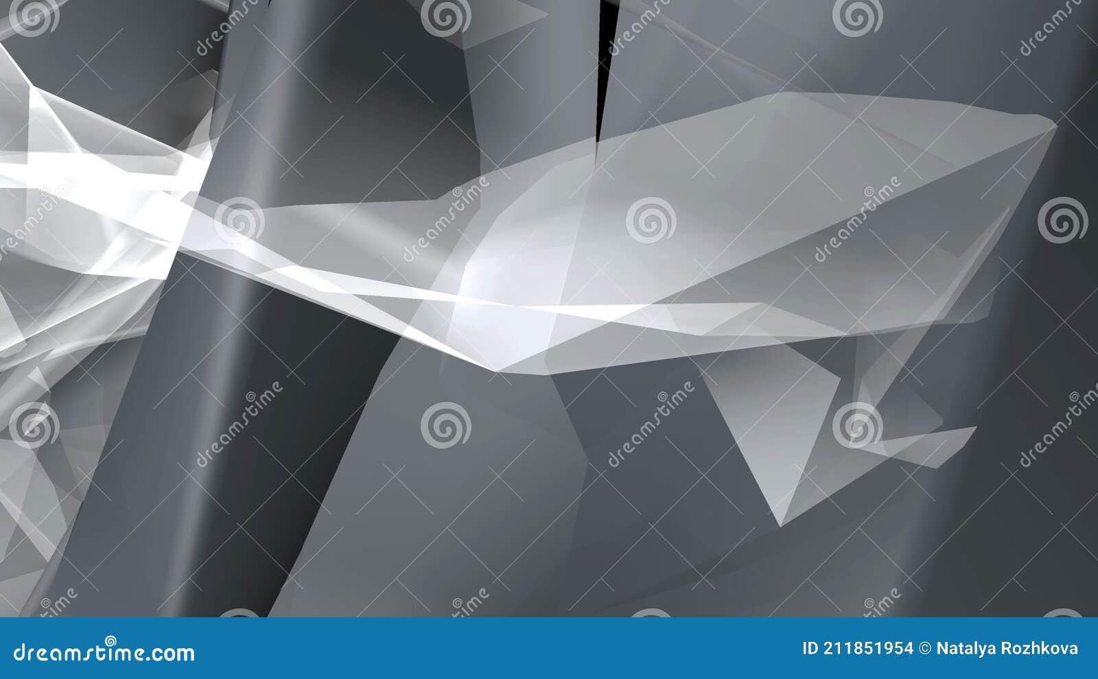 Abstract Gray Geometric Shapes in 3d Stock Illustration - Illustration ...