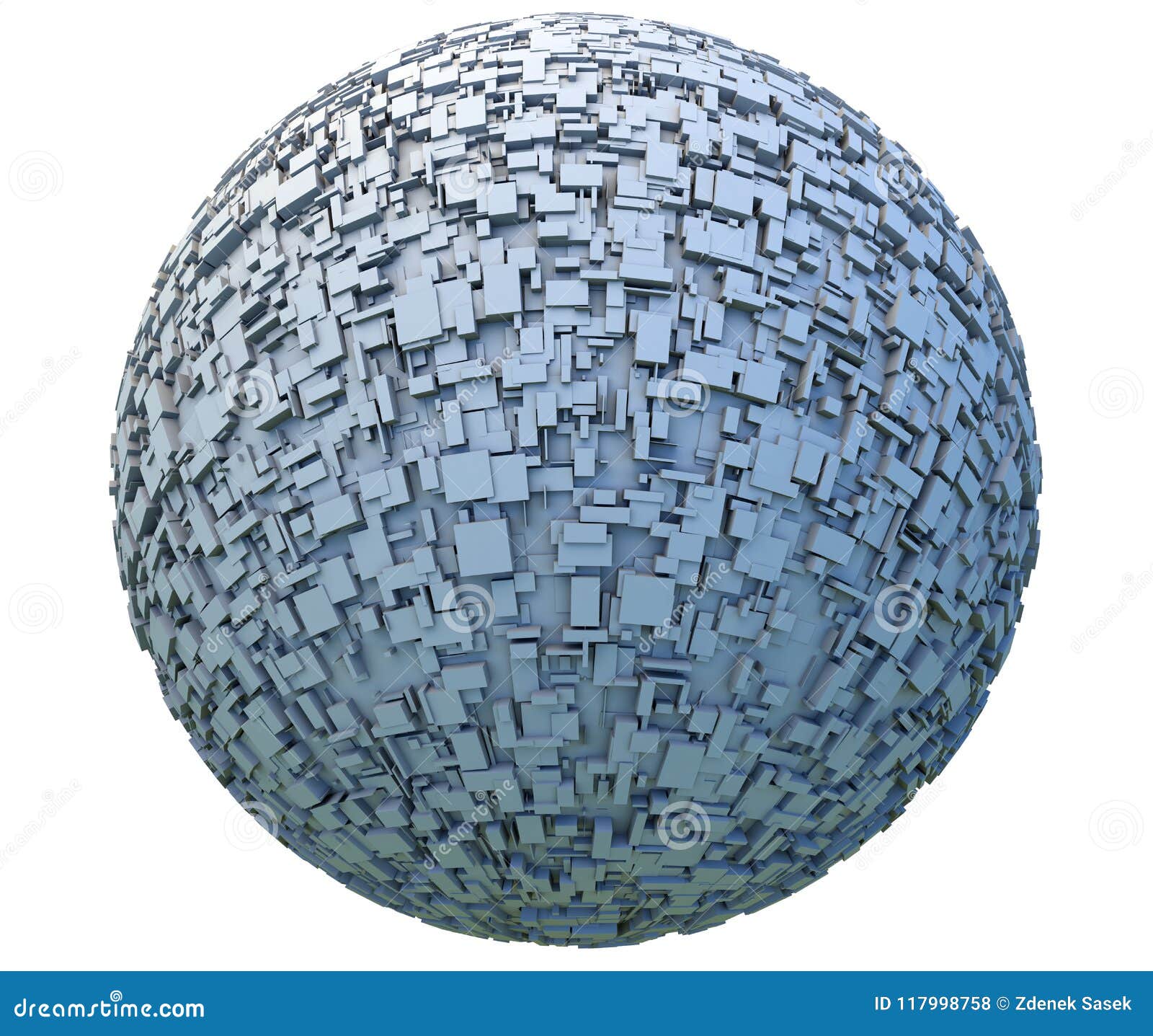 Abstract 3d Alien Planet or Space Station Covered by Sci-fi Panels and ...