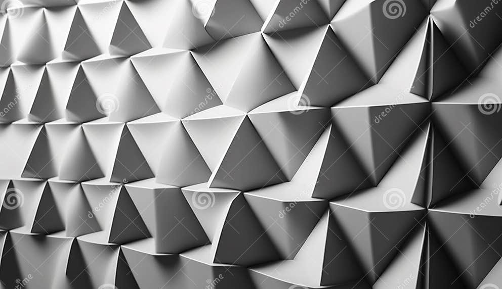 Abstract Gray Pyramid Texture: Geometric 3D Design Stock Illustration ...