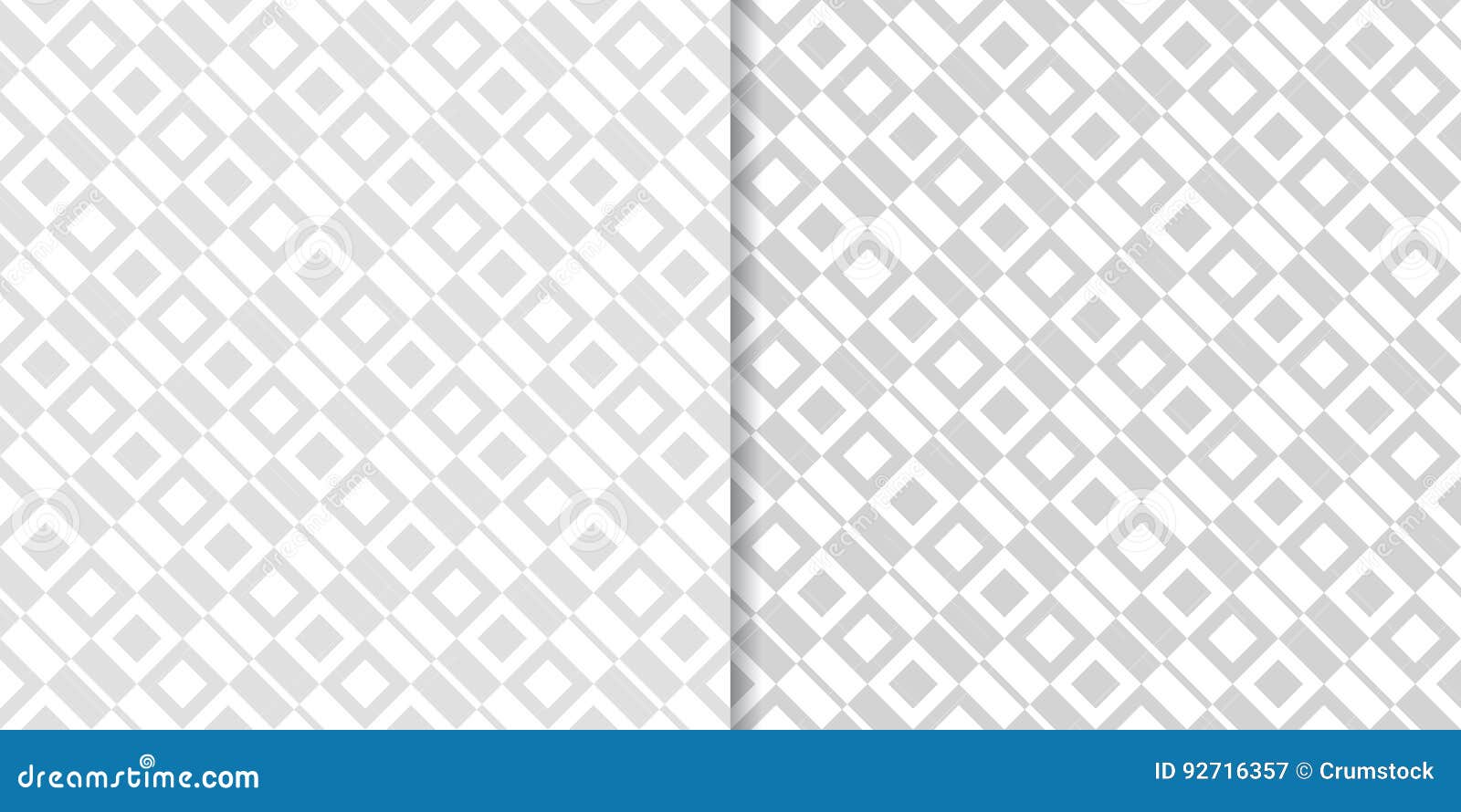 Abstract Gray Seamless Pattern Set. Geometric Shape Stock Vector ...