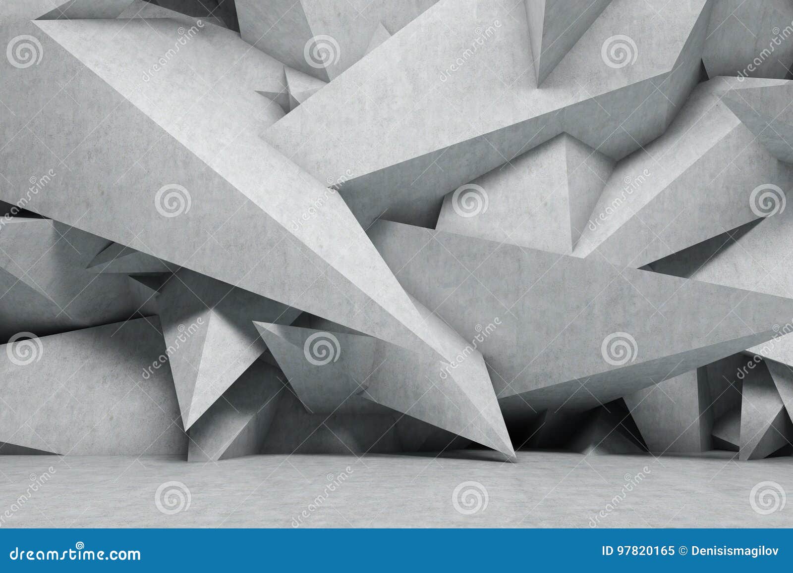 Abstract Gray Spikes Interior Stock Illustration - Illustration of ...