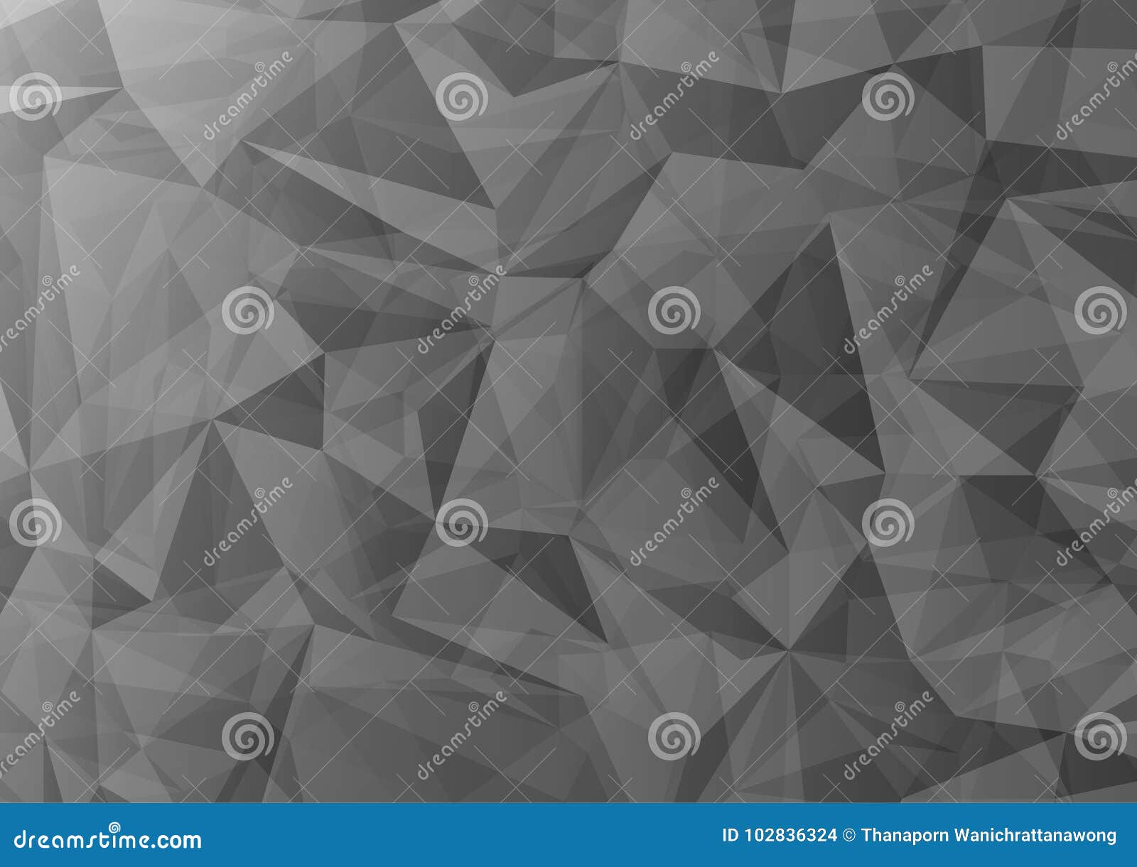 Abstract Gray Triangle Shapes Overlap on Dark Background Stock Vector ...
