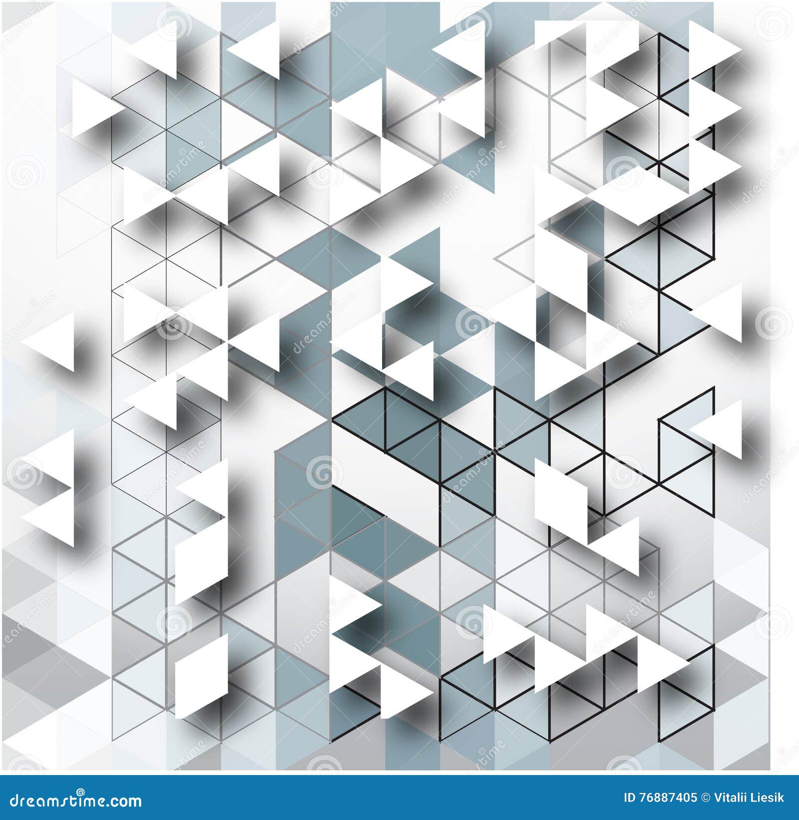 Abstract Gray Triangles Background Design Templates Stock Vector ...