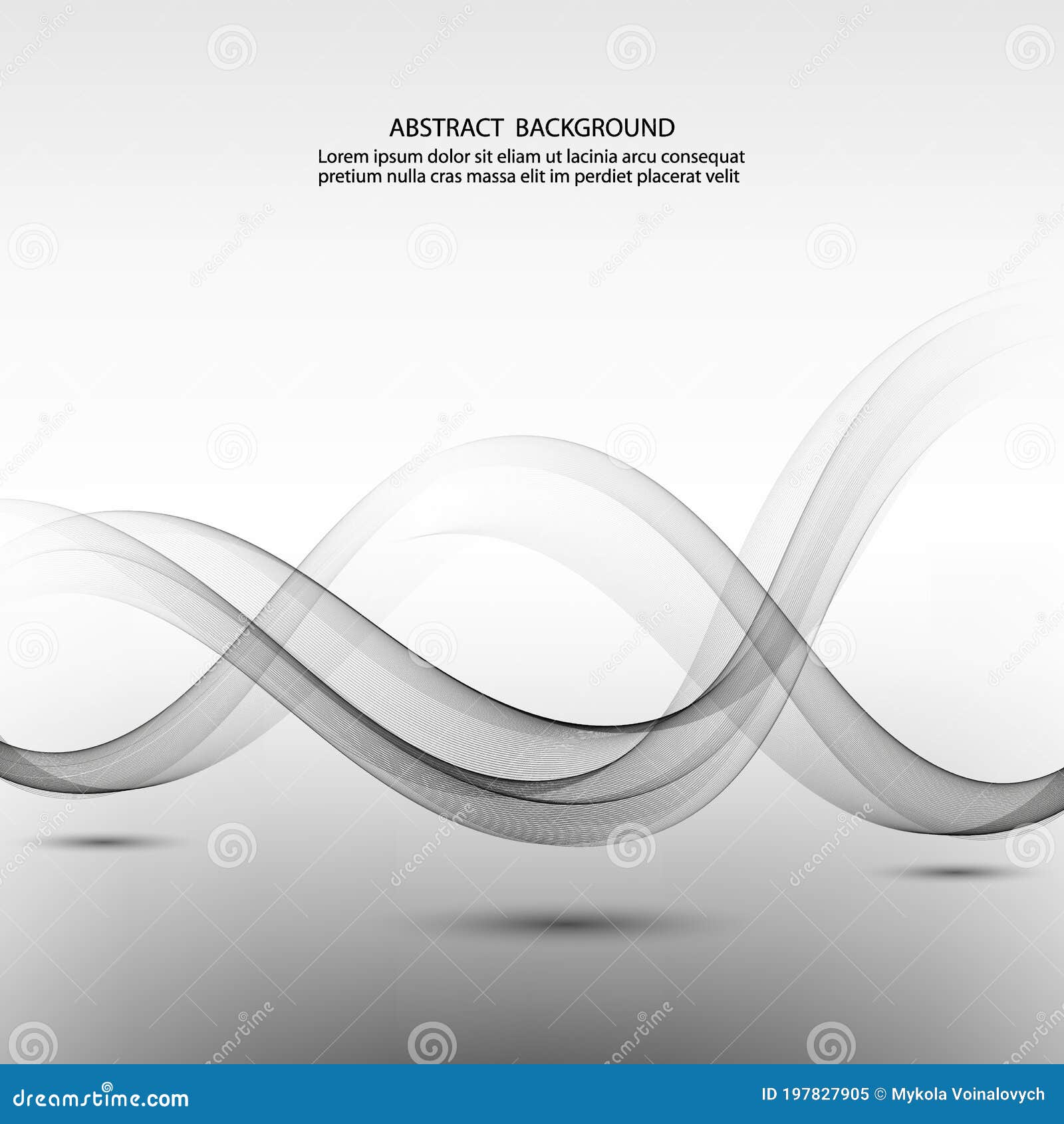 Abstract Gray Wave Element for Design, Vector Illustration Eps10 Stock ...