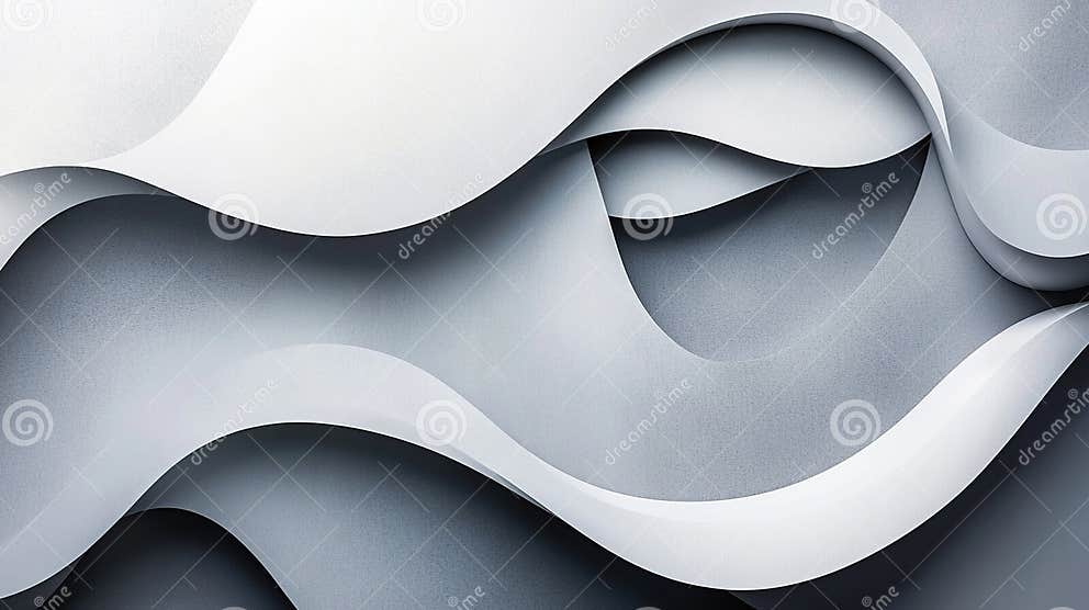Abstract Gray Waves Design Background Stock Illustration - Illustration of smooth, flowing ...