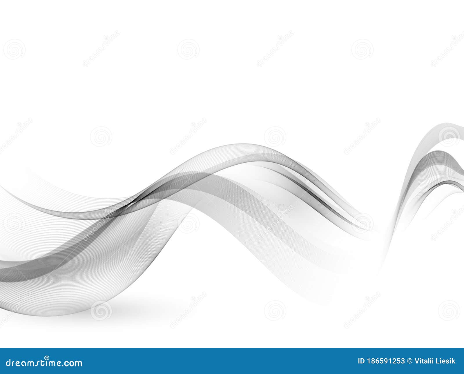 Abstract Gray Waving Background Grey Wave Flow Stock Vector ...