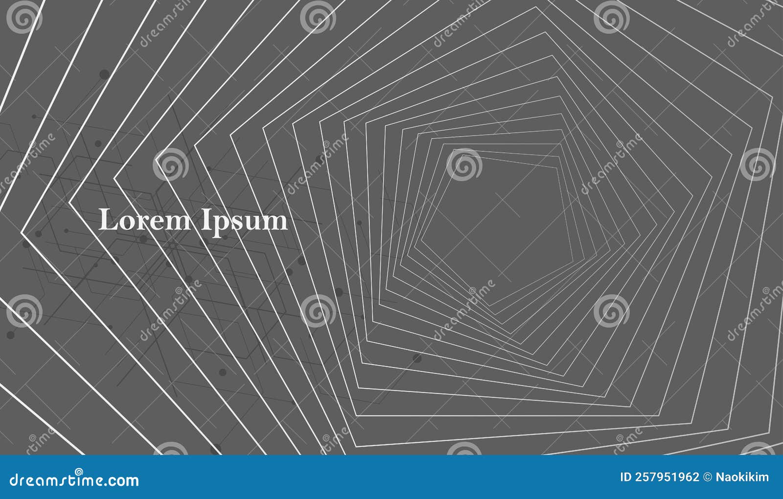 Abstract Gray White Pentagon, Network Concept, Geometric Pattern, Scientific Technology ...