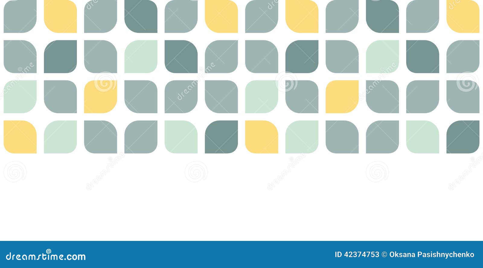 Abstract Gray Yellow Rounded Squares Horizontal Stock Vector ...