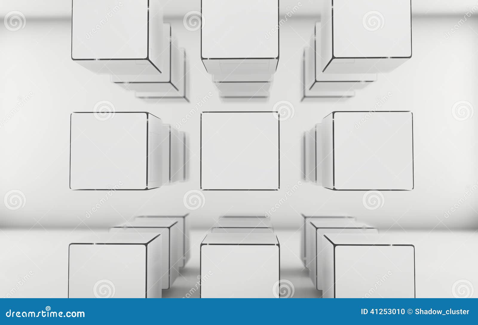 Abstract Grayscale Cubes Background Stock Illustration - Illustration ...
