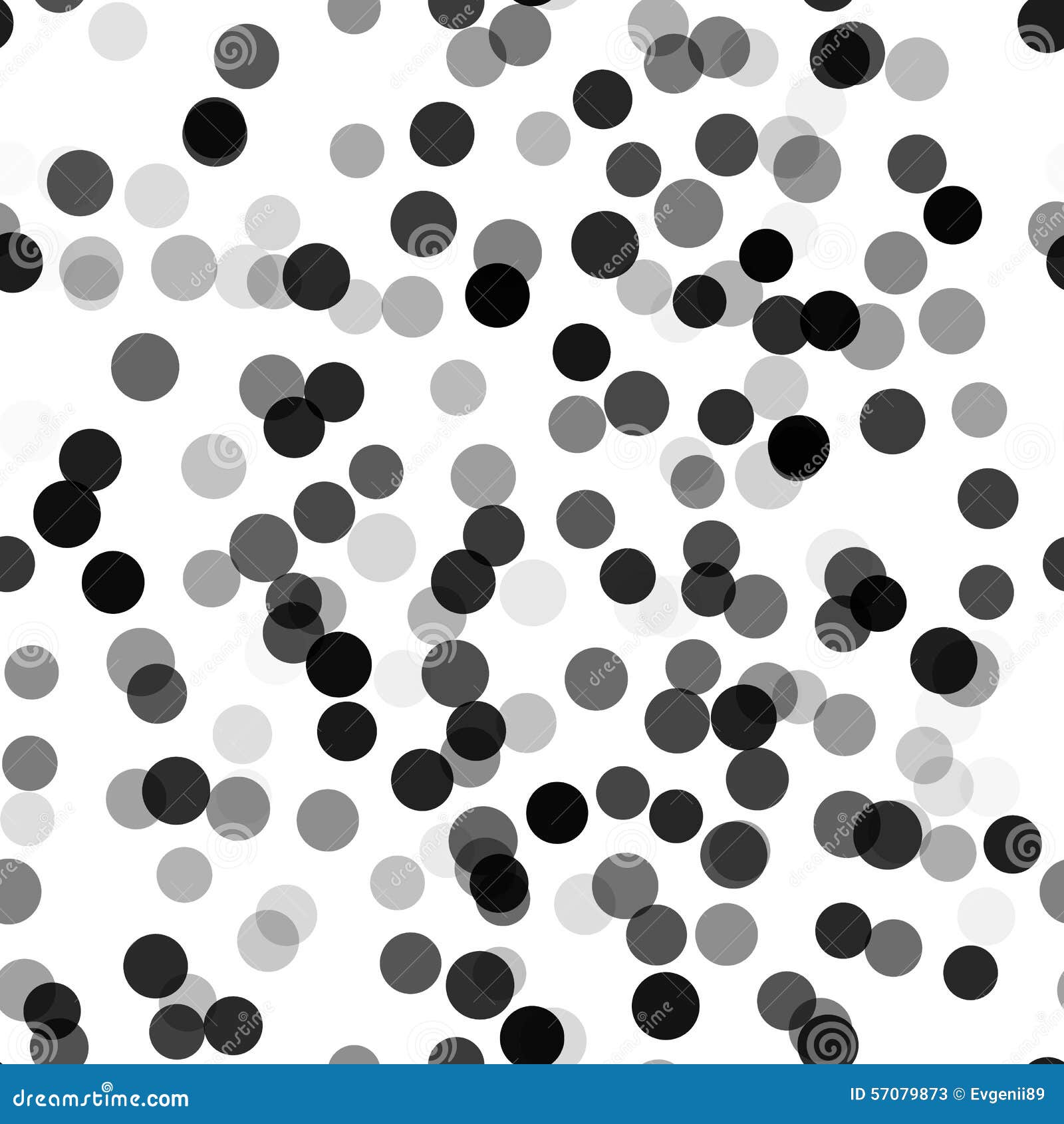 Abstract Grayscale Dots Seamless Pattern Stock Vector - Illustration of ...
