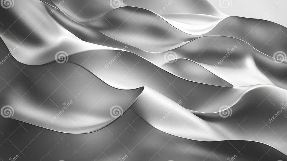 Abstract Grayscale Fabric Texture with Soft Waves Stock Illustration ...