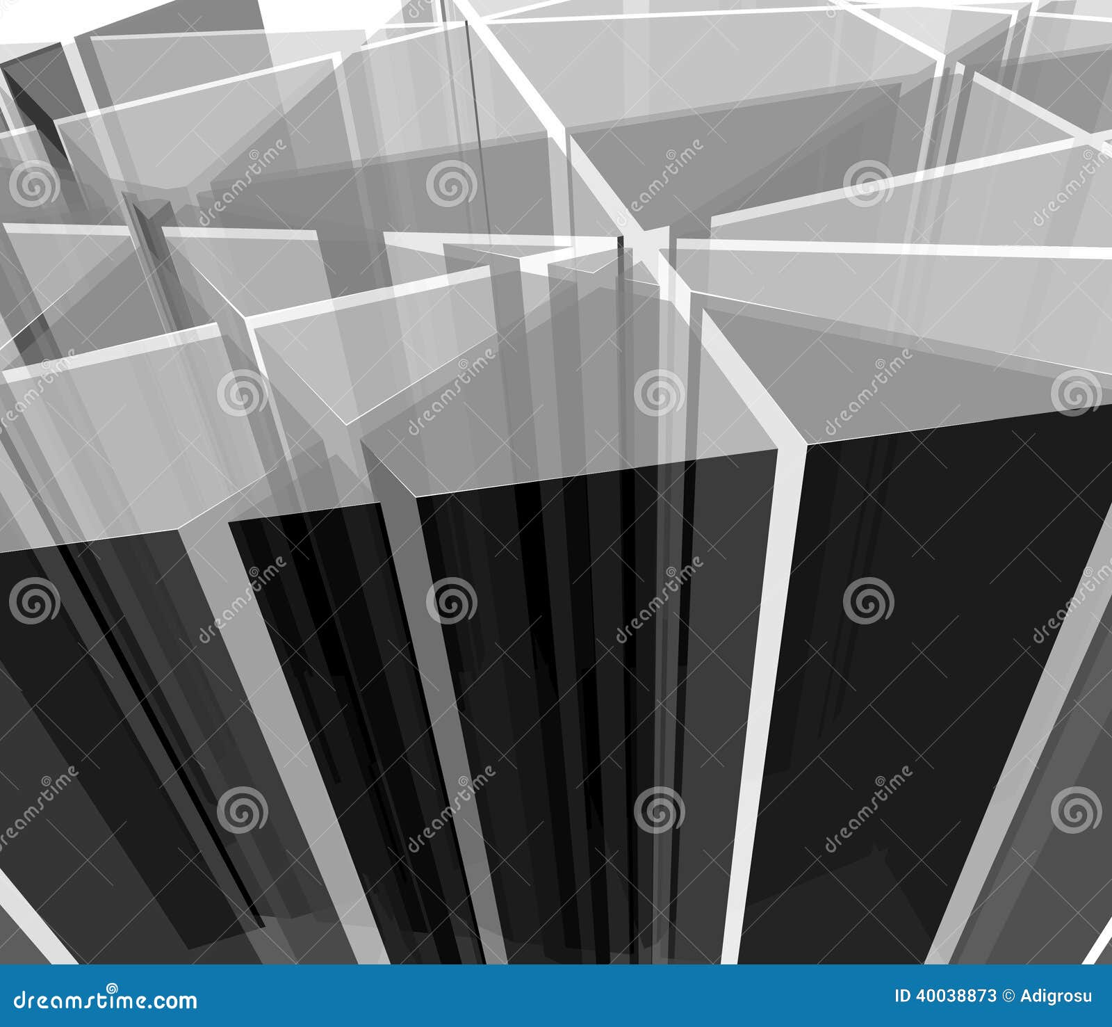 Abstract Grayscale Transparent Shapes Stock Illustration - Illustration ...