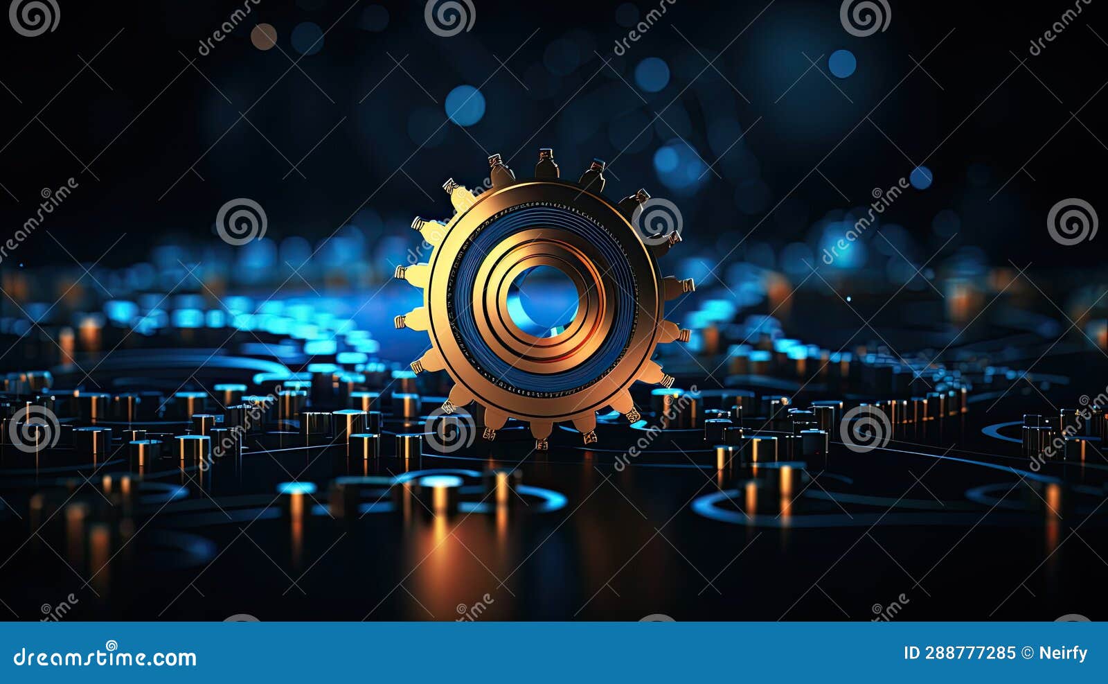 Abstract Great Mechanical Background Stock Illustration - Illustration ...
