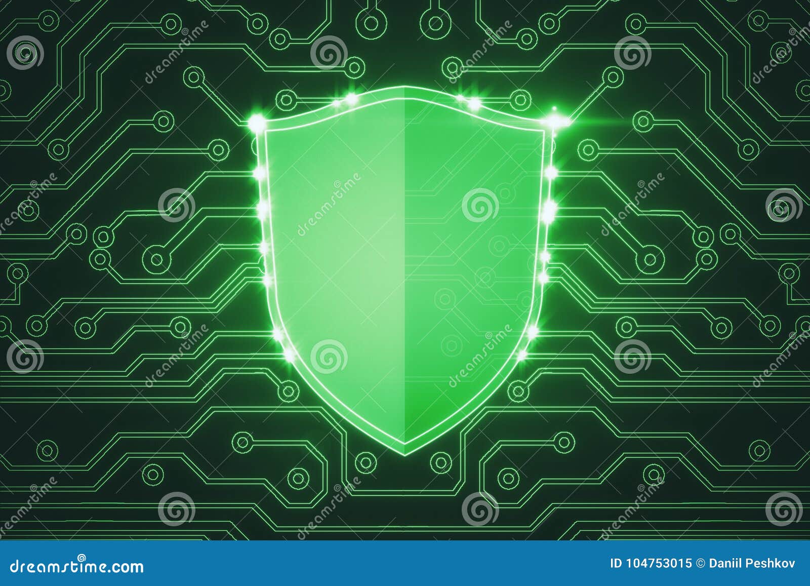 Green shield backdrop stock illustration. Illustration of circuit ...