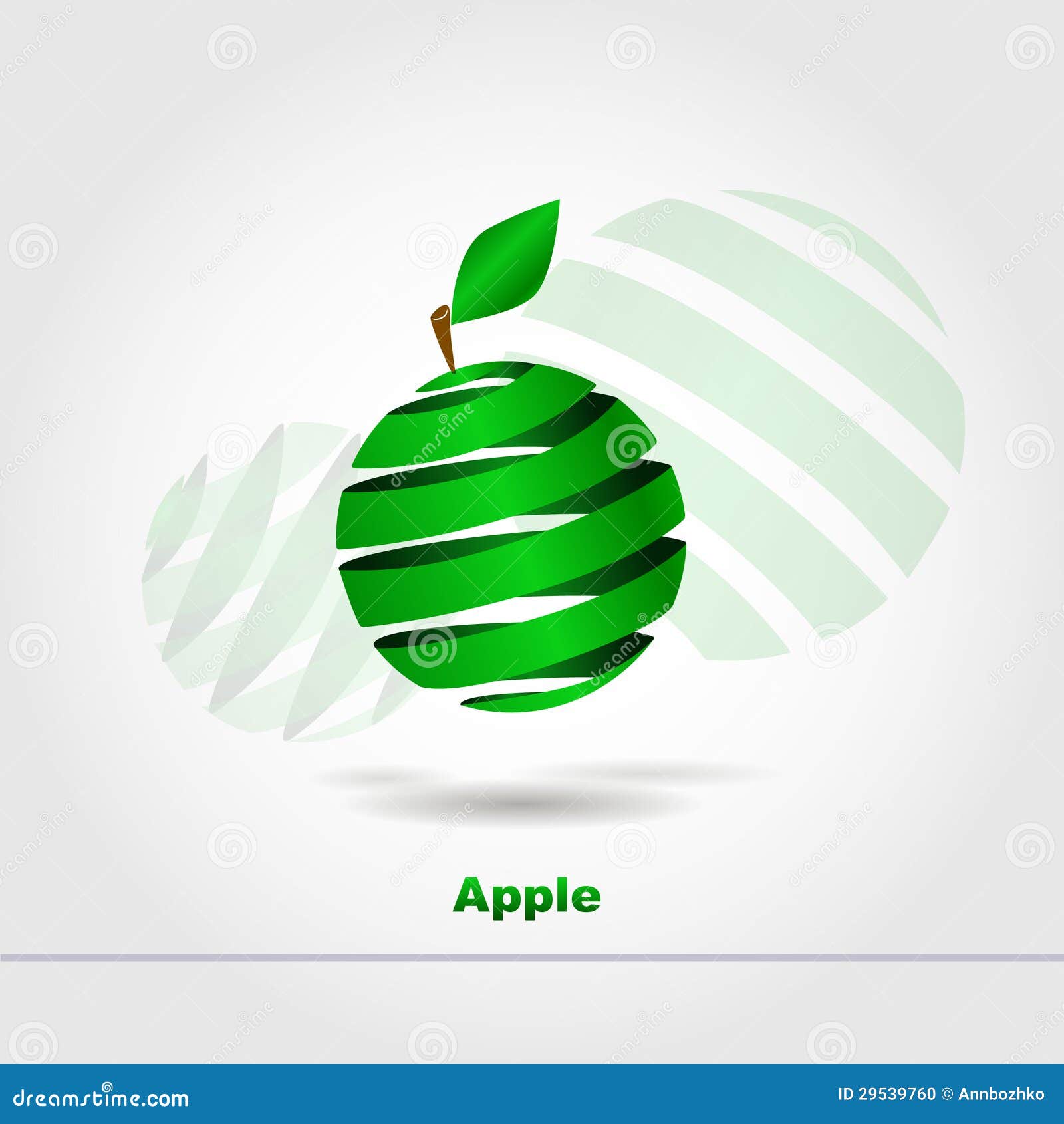 Abstract green apple stock vector. Illustration of design - 29539760